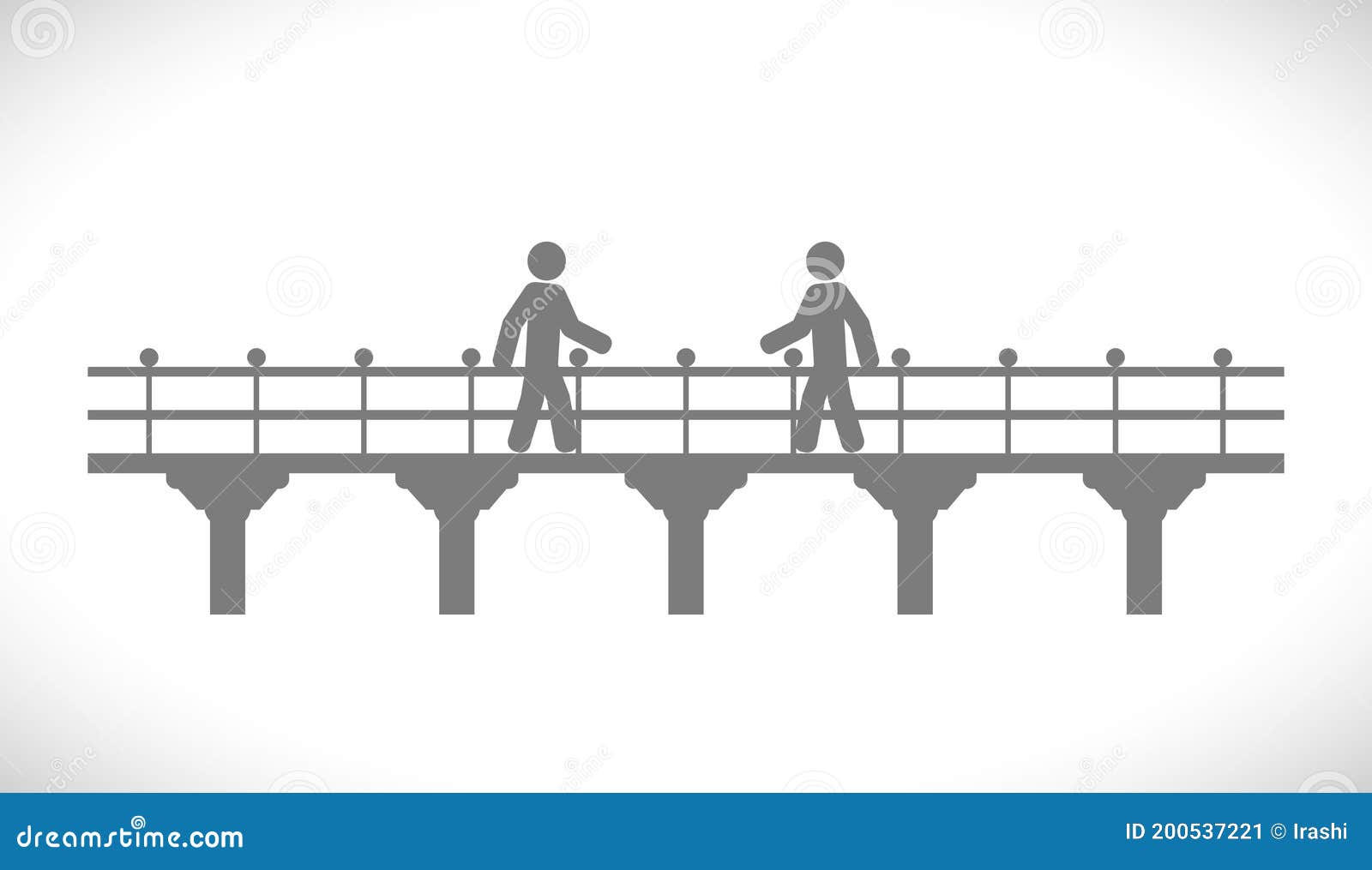 Bridge icon with person stock vector. Illustration of design - 200537221
