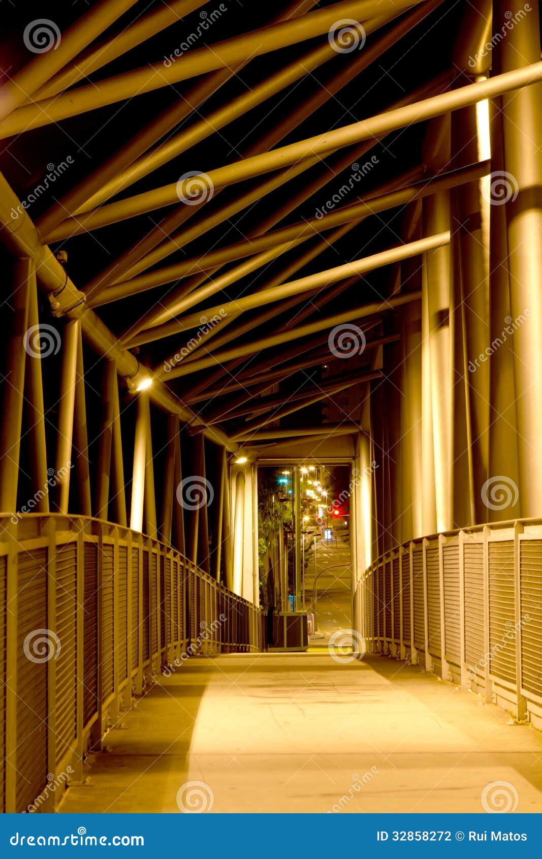 Bridge walkway stock photo. Image of guardrails, composition - 32858272