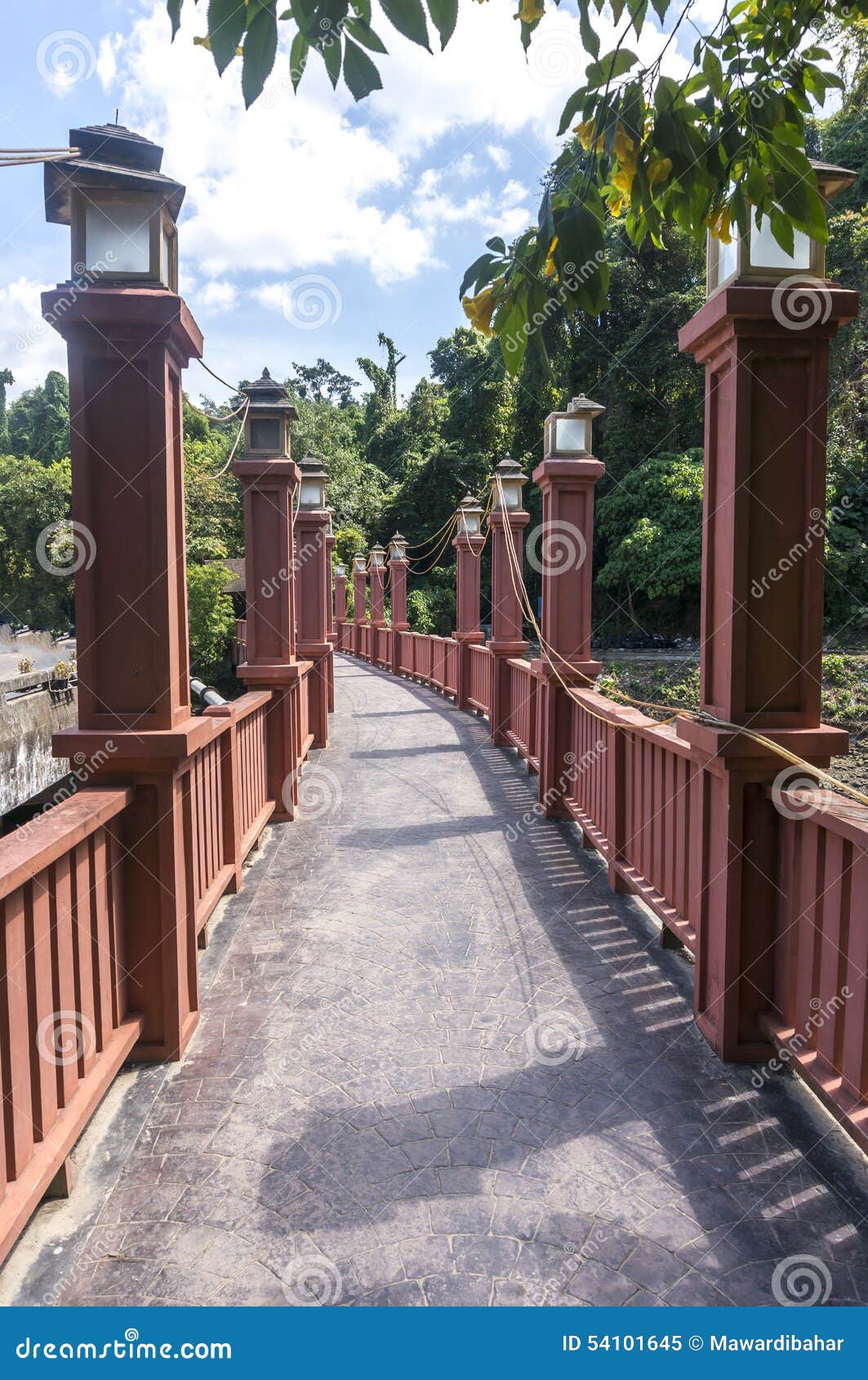 Bridge walkway stock image. Image of railing, pavement - 54101645
