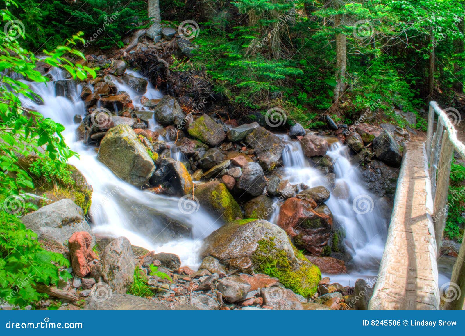 Bridge and Waterfall stock photo. Image of environment - 8245506