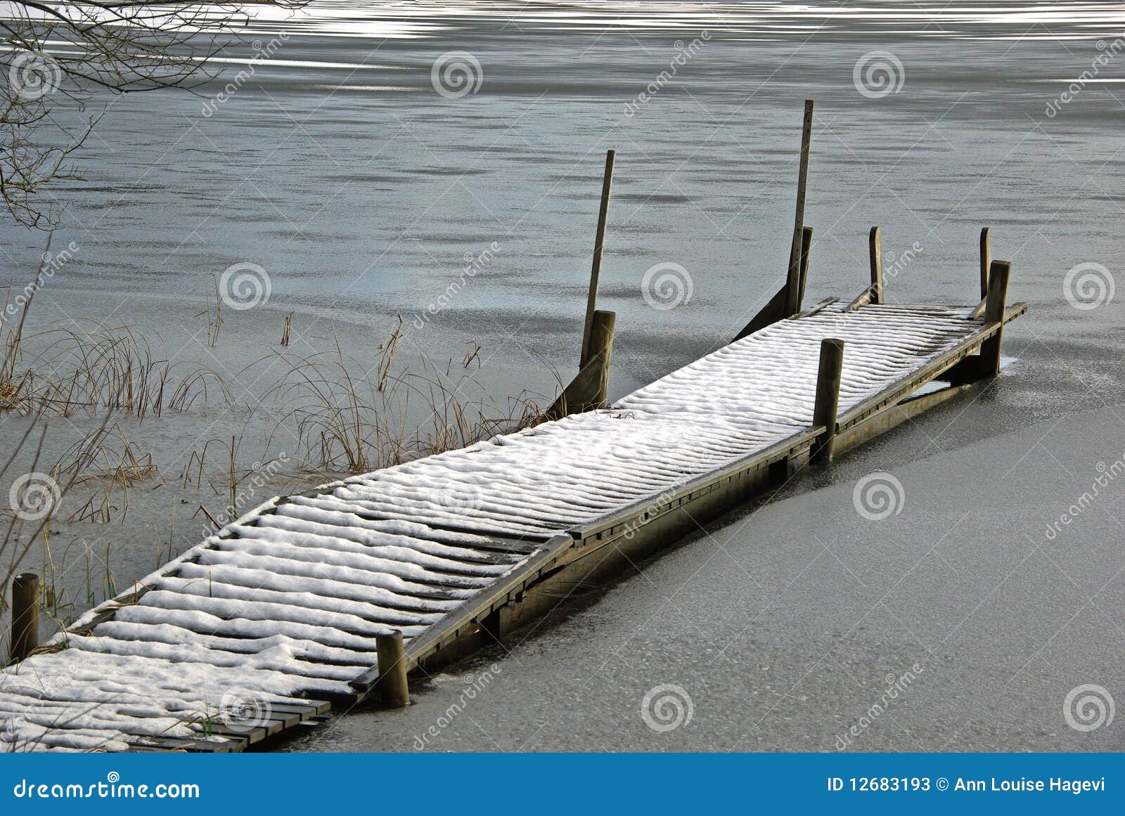 Bridge in winter stock image. Image of icecap, cold, horizontal - 12683193