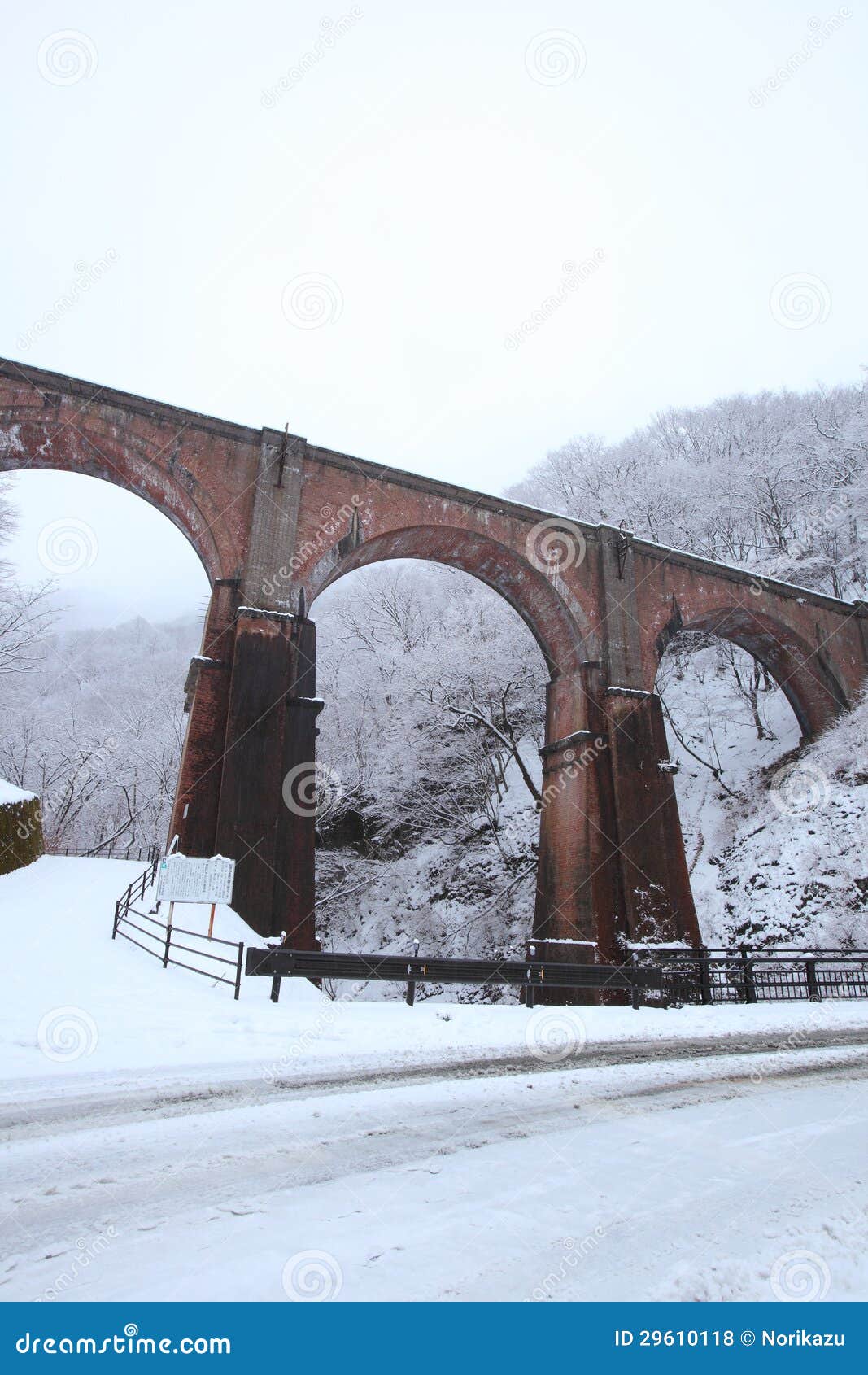 Bridge in winter snow stock photo. Image of cool, cold - 29610118