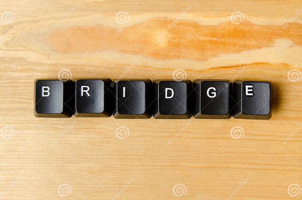 Bridge word stock photo. Image of text, typography, background - 86212836