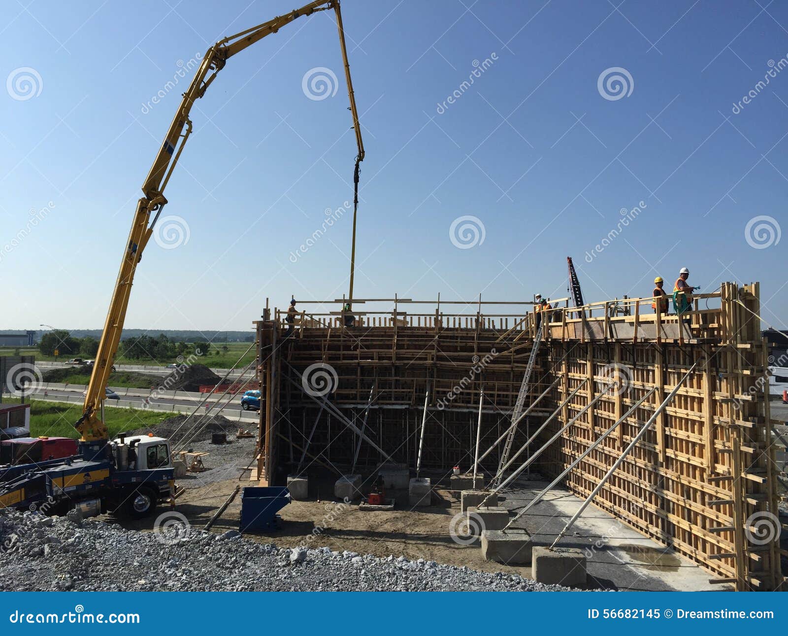 Bridge worksite editorial image. Image of structure, construction ...