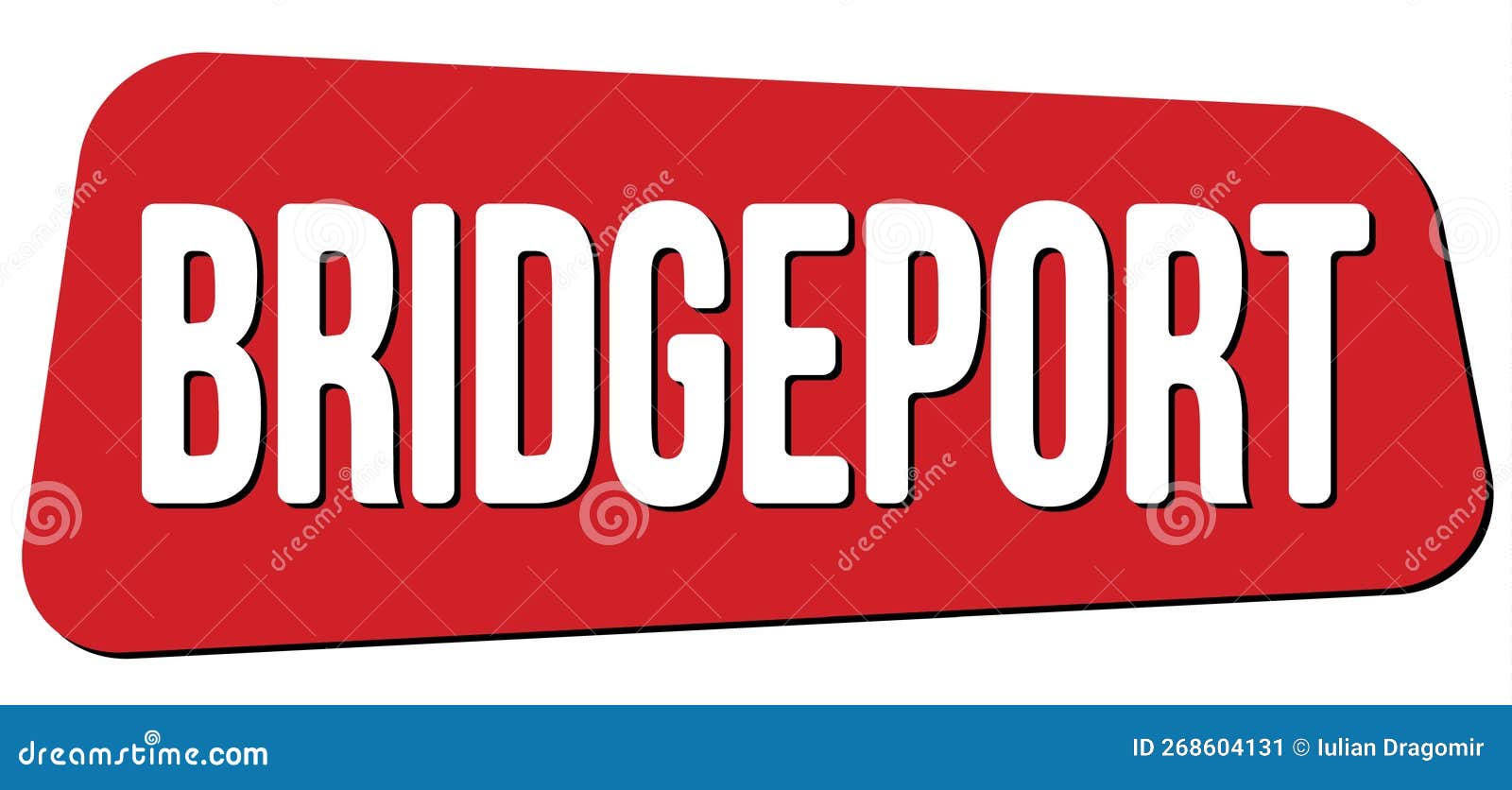 BRIDGEPORT Text on Red Trapeze Stamp Sign Stock Illustration ...