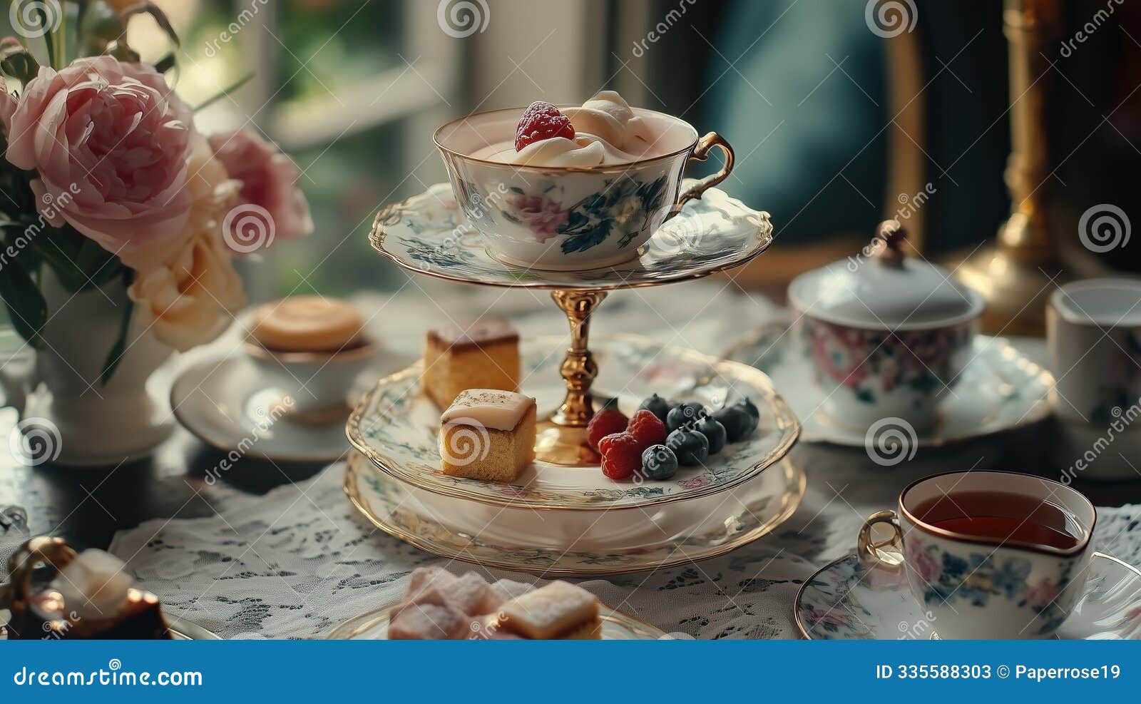 Bridgerton tea experience stock image. Image of freshness - 335588303