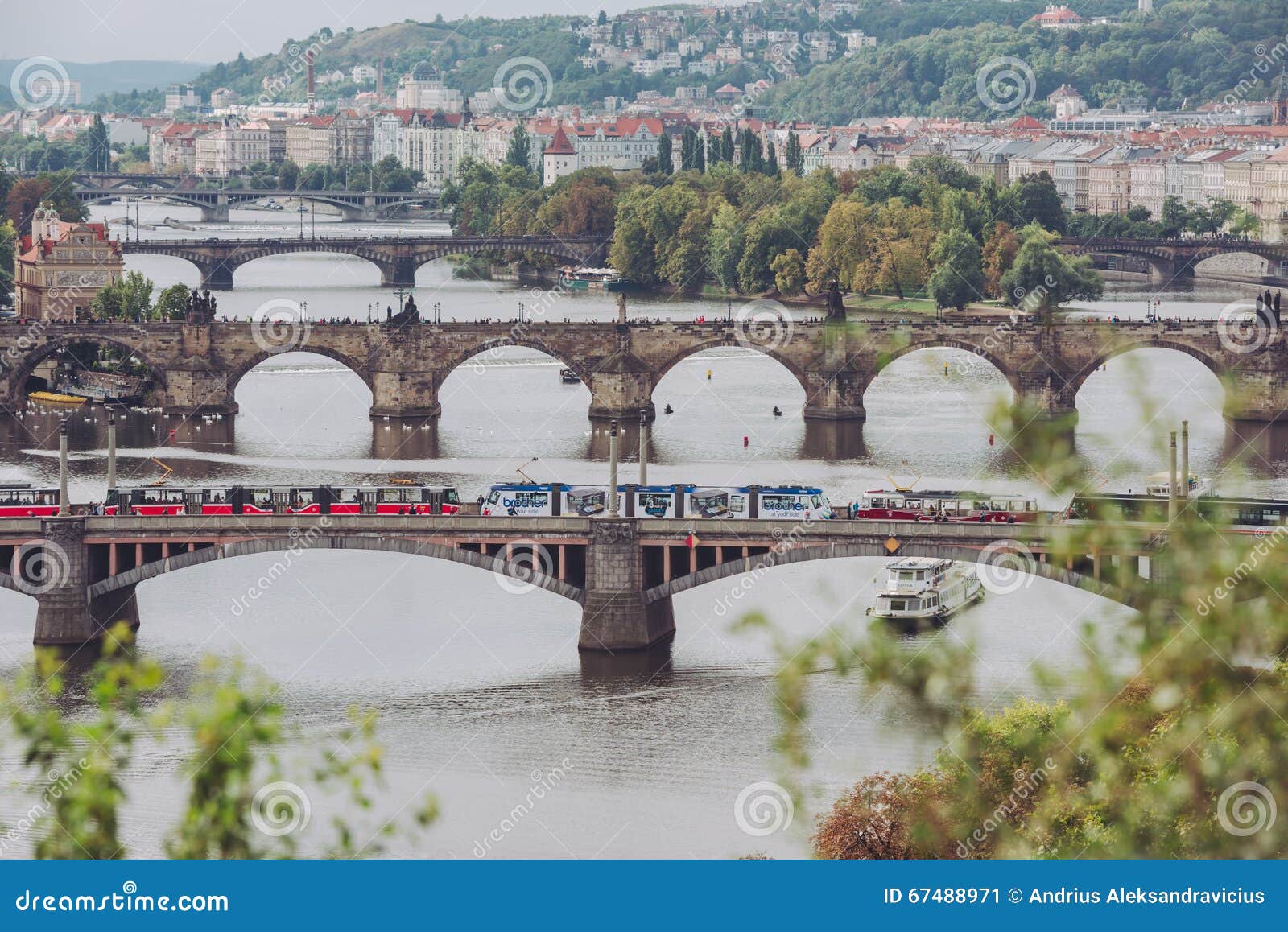 Bridges, Autumn in Prague, Czech Republic. Editorial Photo - Image of ...
