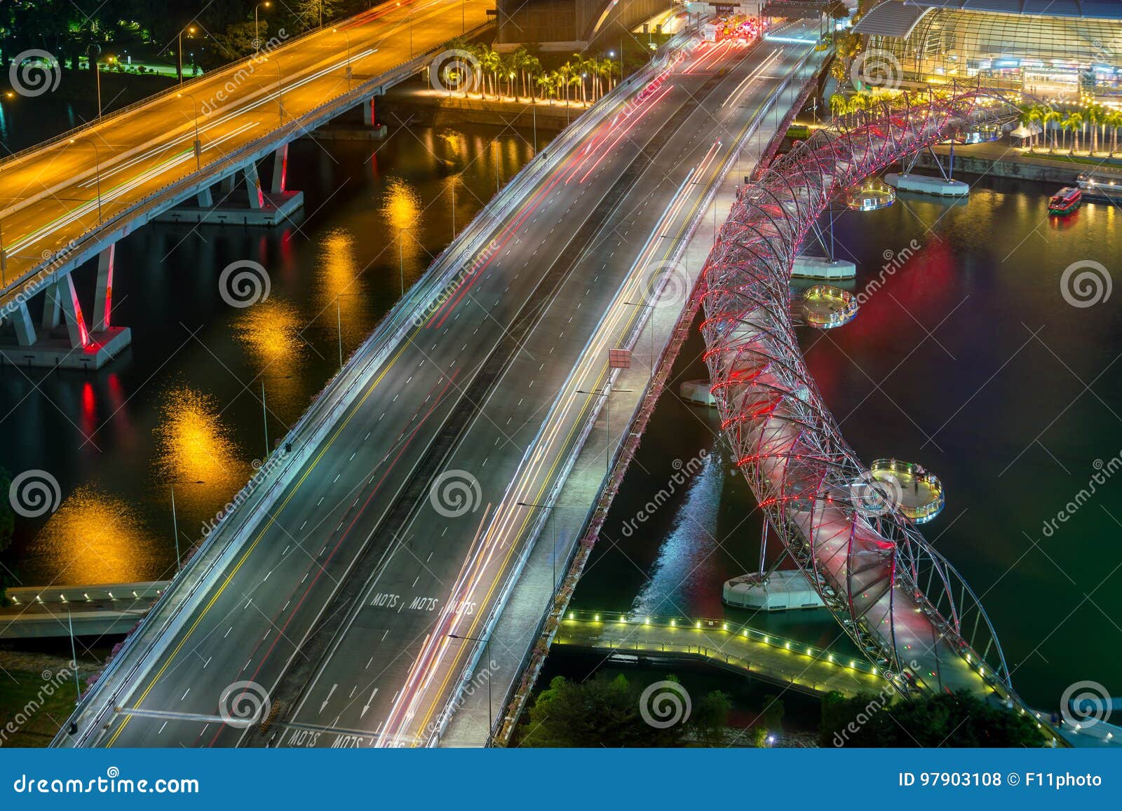 Bridges in Singapore editorial stock photo. Image of area - 97903108