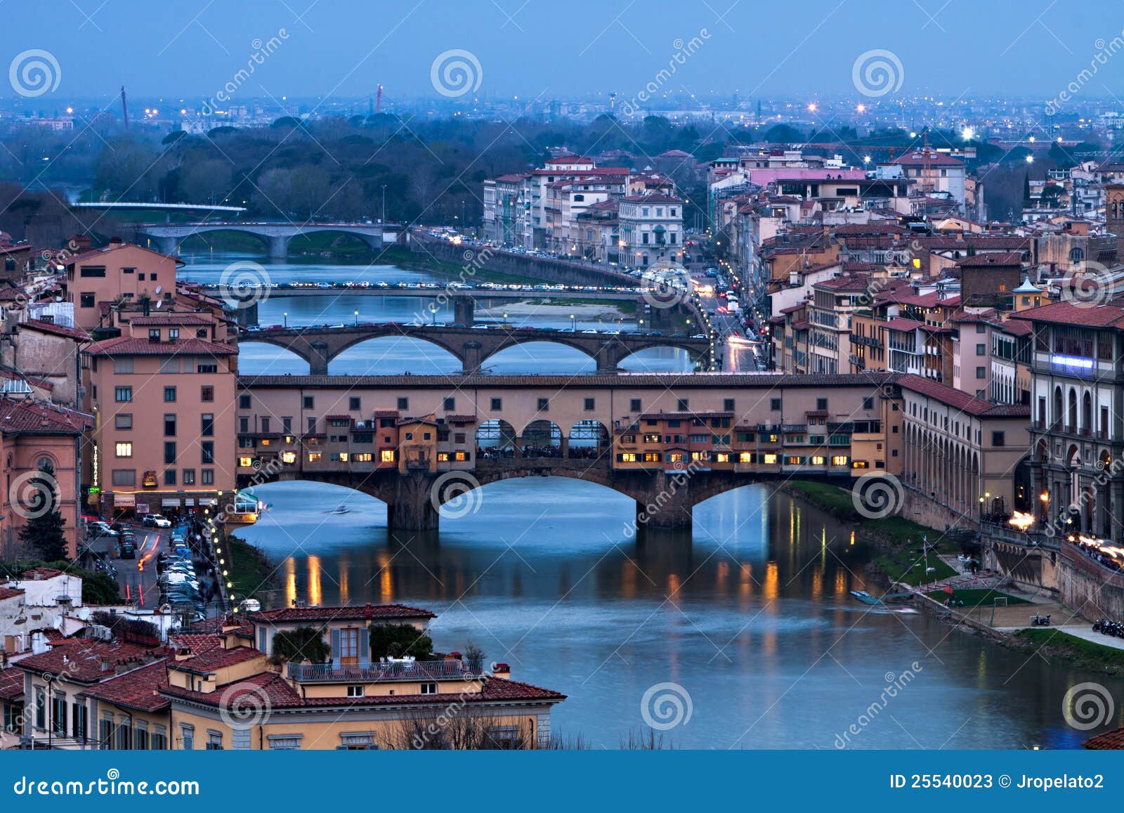Bridges of Florence stock image. Image of river, italy - 25540023