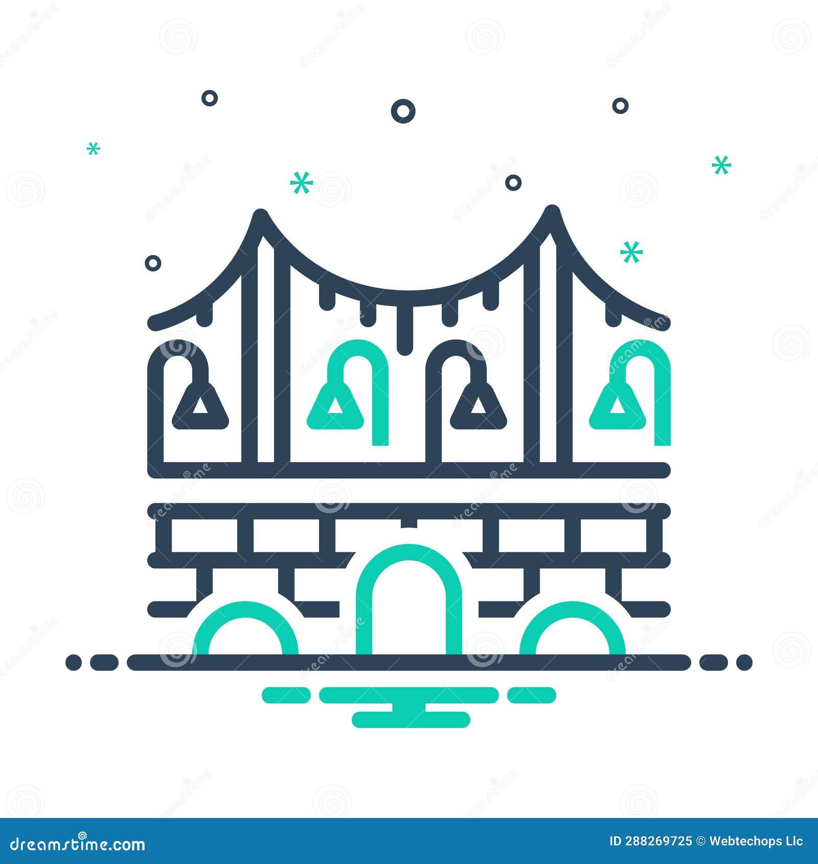 Overpass Viaduct Bridge Cartoon Vector | CartoonDealer.com #142381383