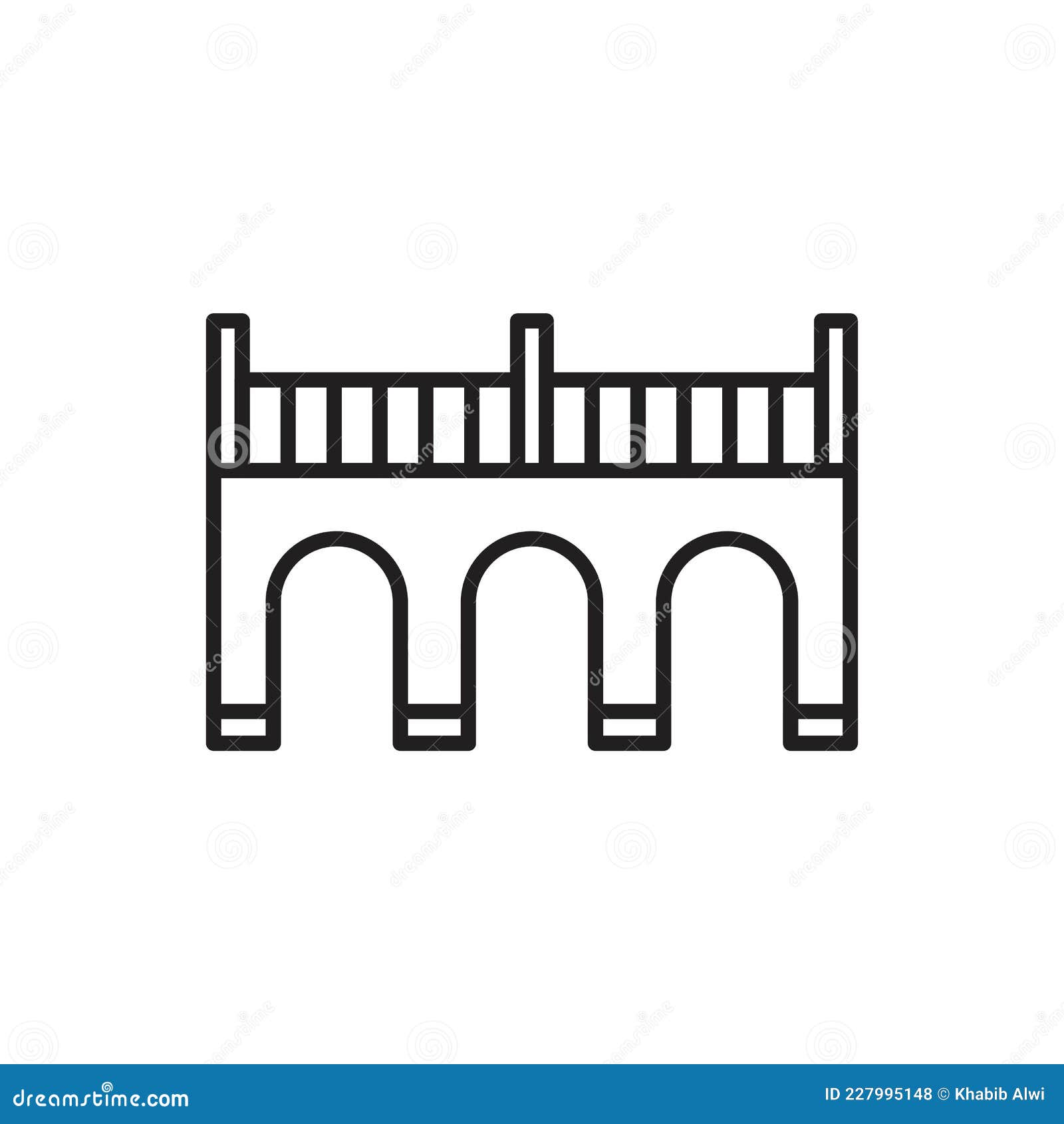 Bridges Line Icon Template Black Color Editable Stock Vector ...