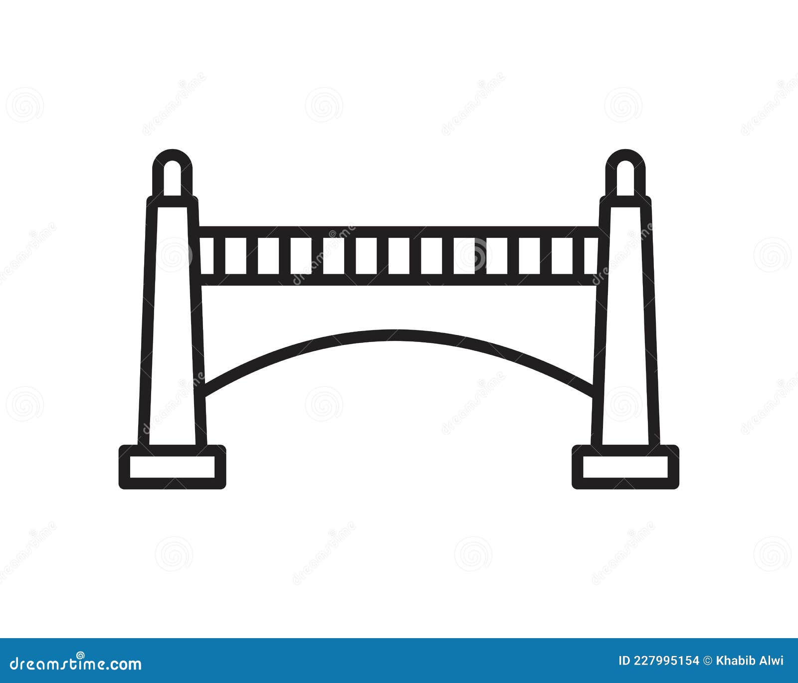 Bridges Line Icon Template Black Color Editable Stock Vector ...