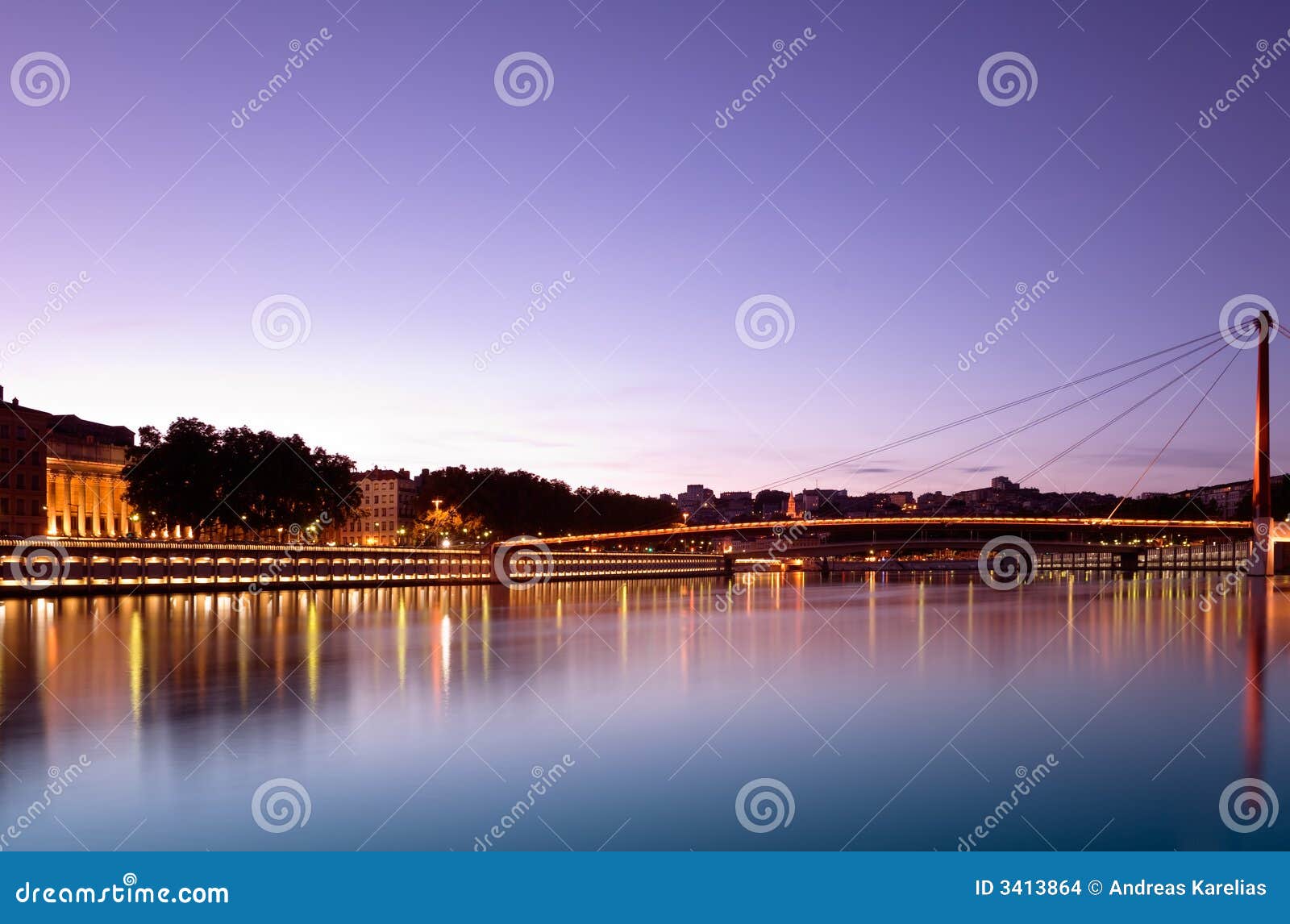 Bridges of Lyon stock photo. Image of rhone, afternoon - 3413864