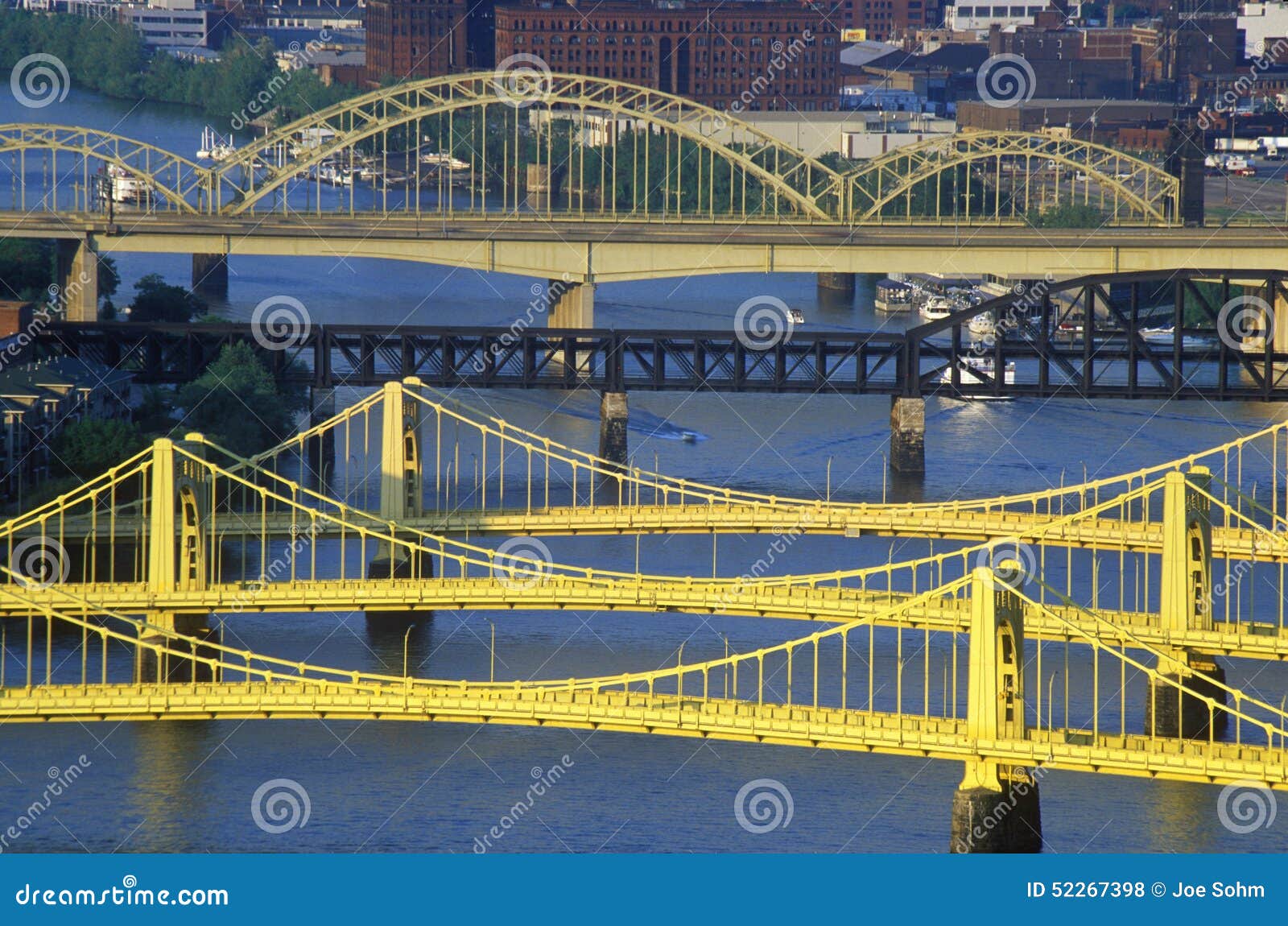 Bridges Over the Allegheny River, Pittsburgh, PA Editorial Stock Photo ...