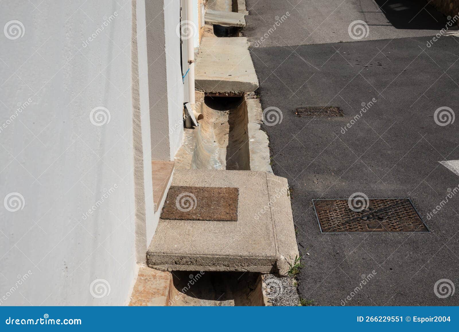 Bridges over the gutter . stock image. Image of exit - 266229551