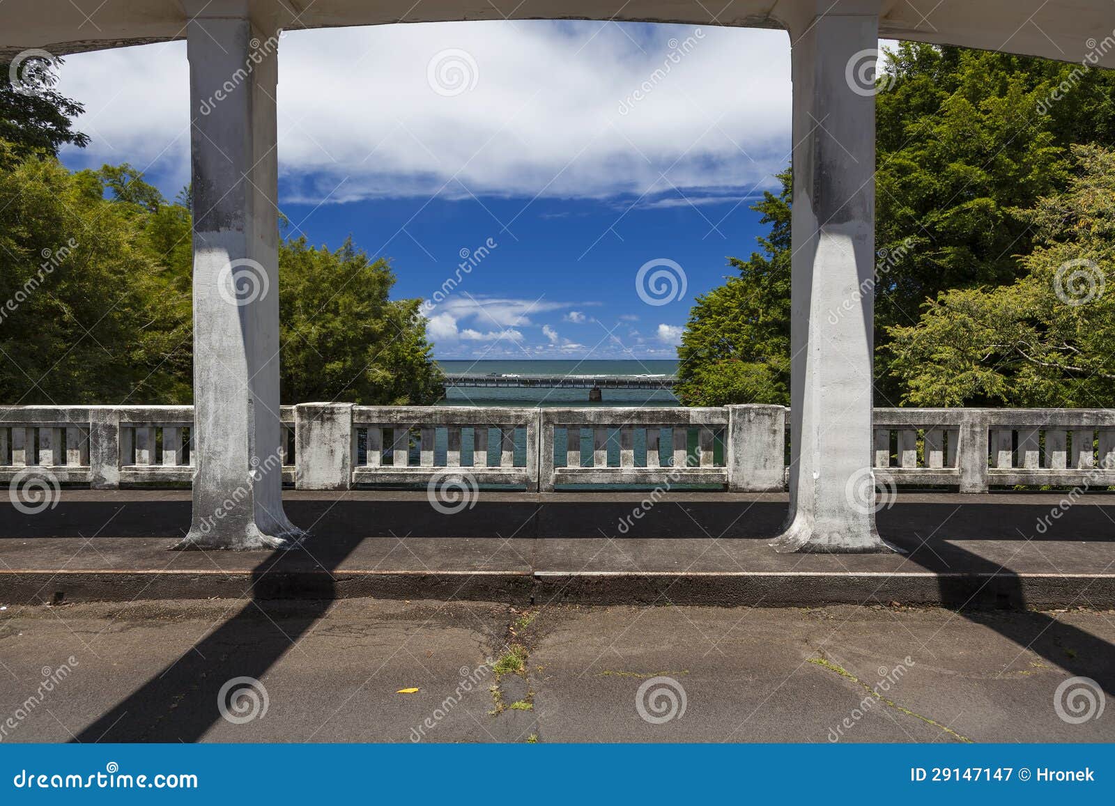 Bridges Over Inlet at Hilo, Hi Stock Image - Image of palm, structure ...