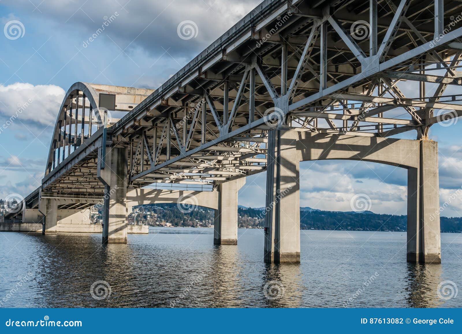 Bridges Over Lake Washington 3 Stock Photo - Image of structure, state ...