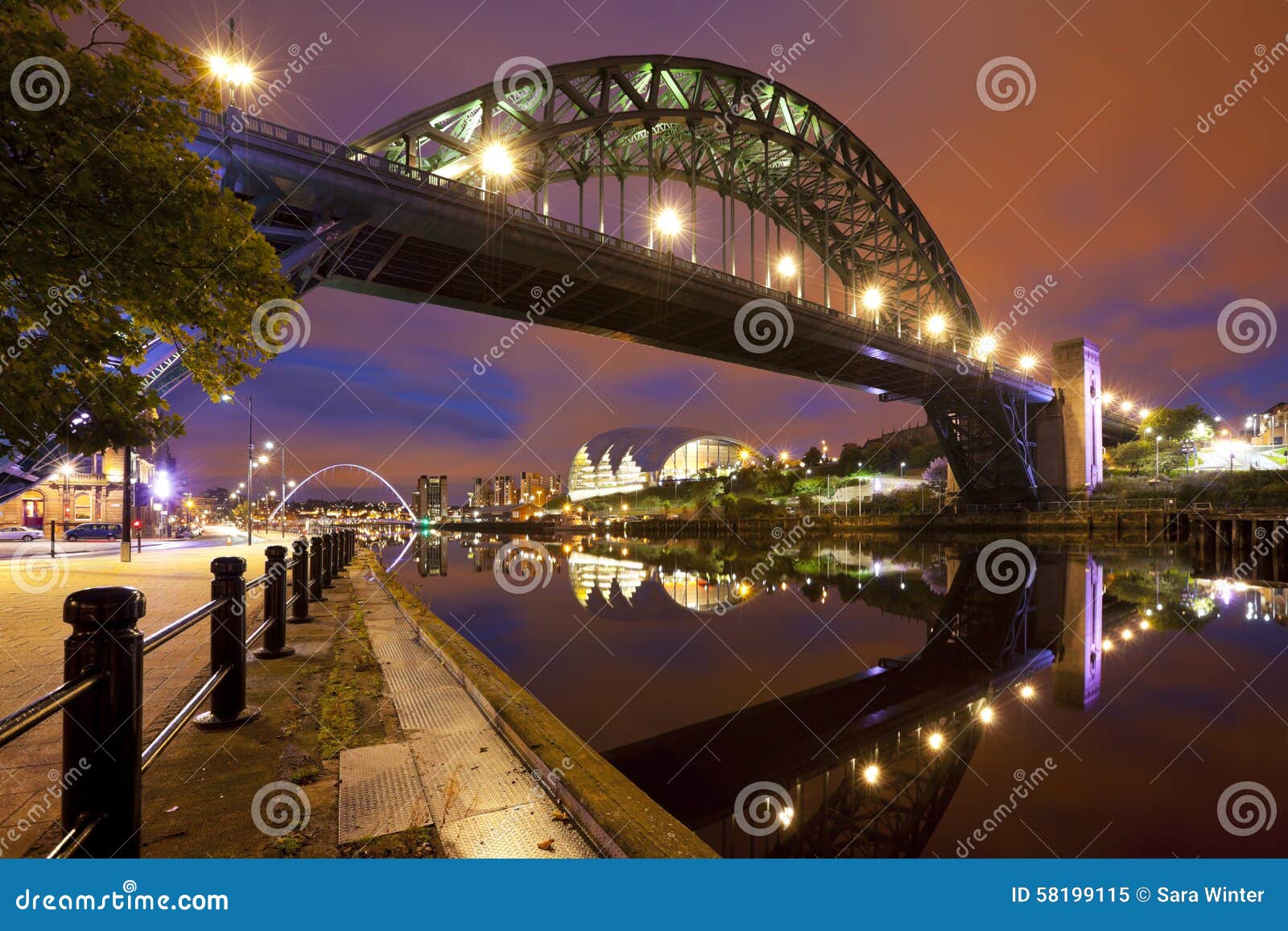 Bridges Over the River Tyne in Newcastle, England Editorial Image ...