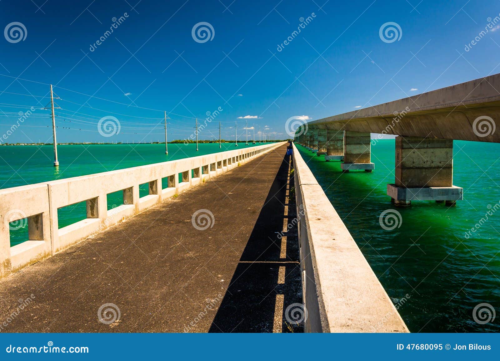 Bridges Over Turquoise Waters in Islamorada, in the Florida Keys Stock ...