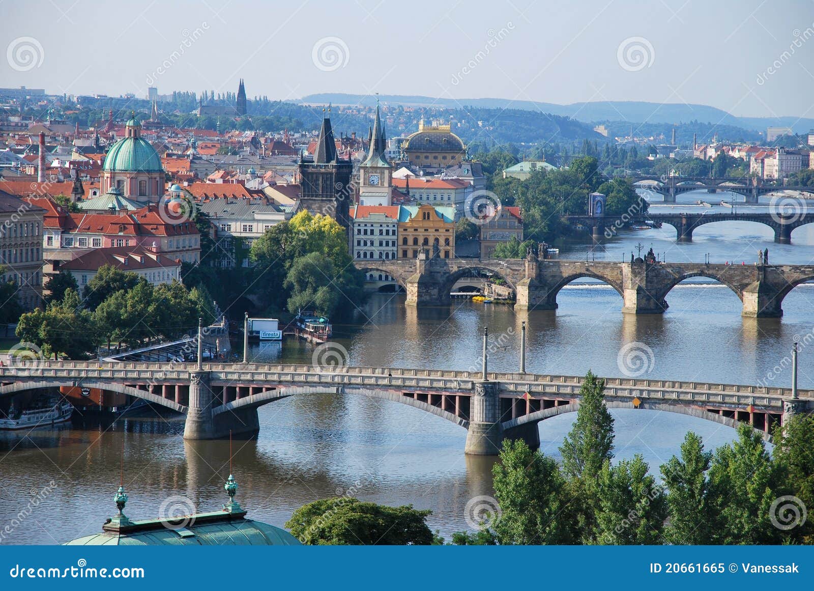 Bridges of Prague stock image. Image of outside, waterway - 20661665