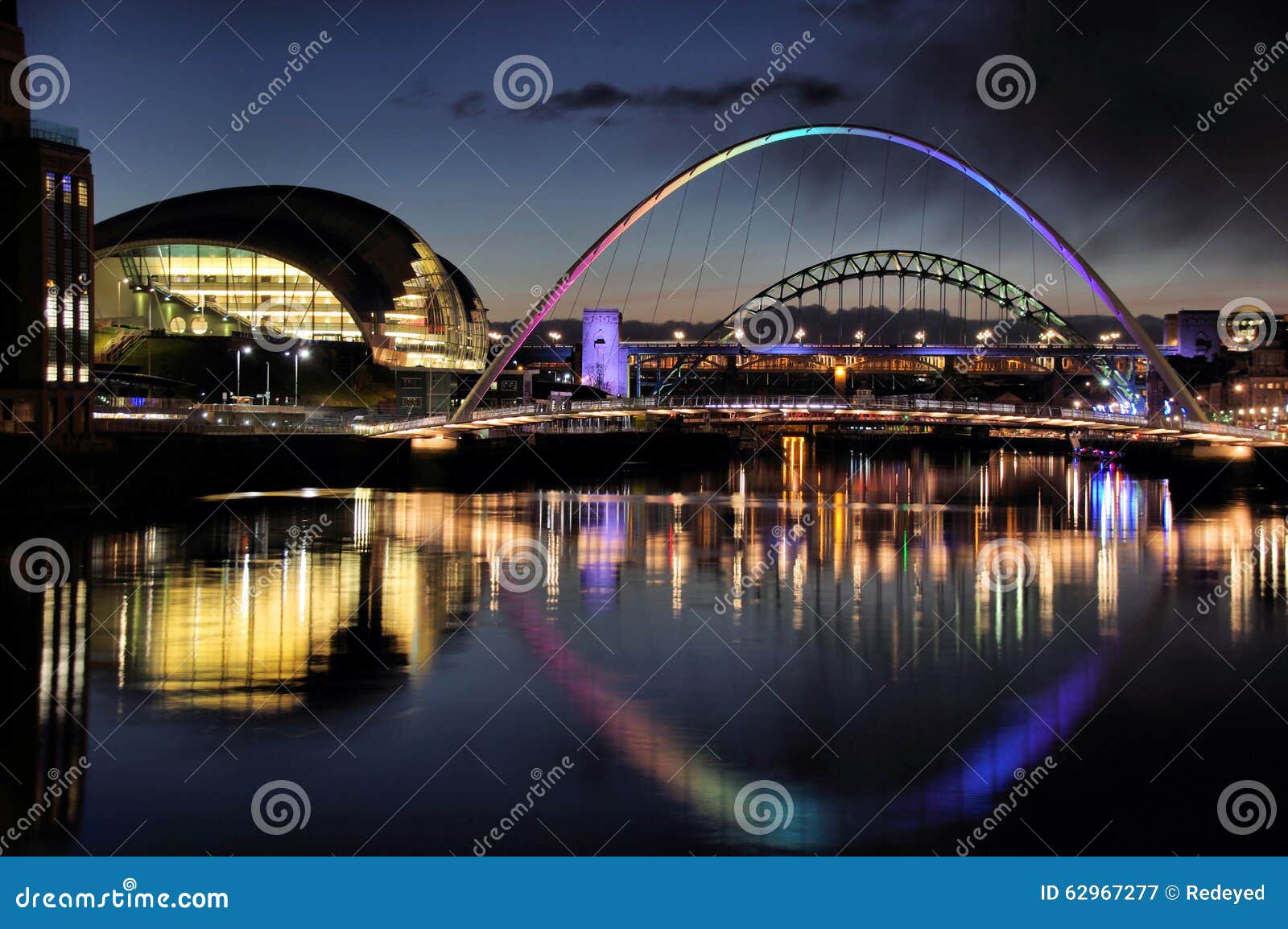 Bridges on River Tyne editorial photography. Image of colored - 62967277