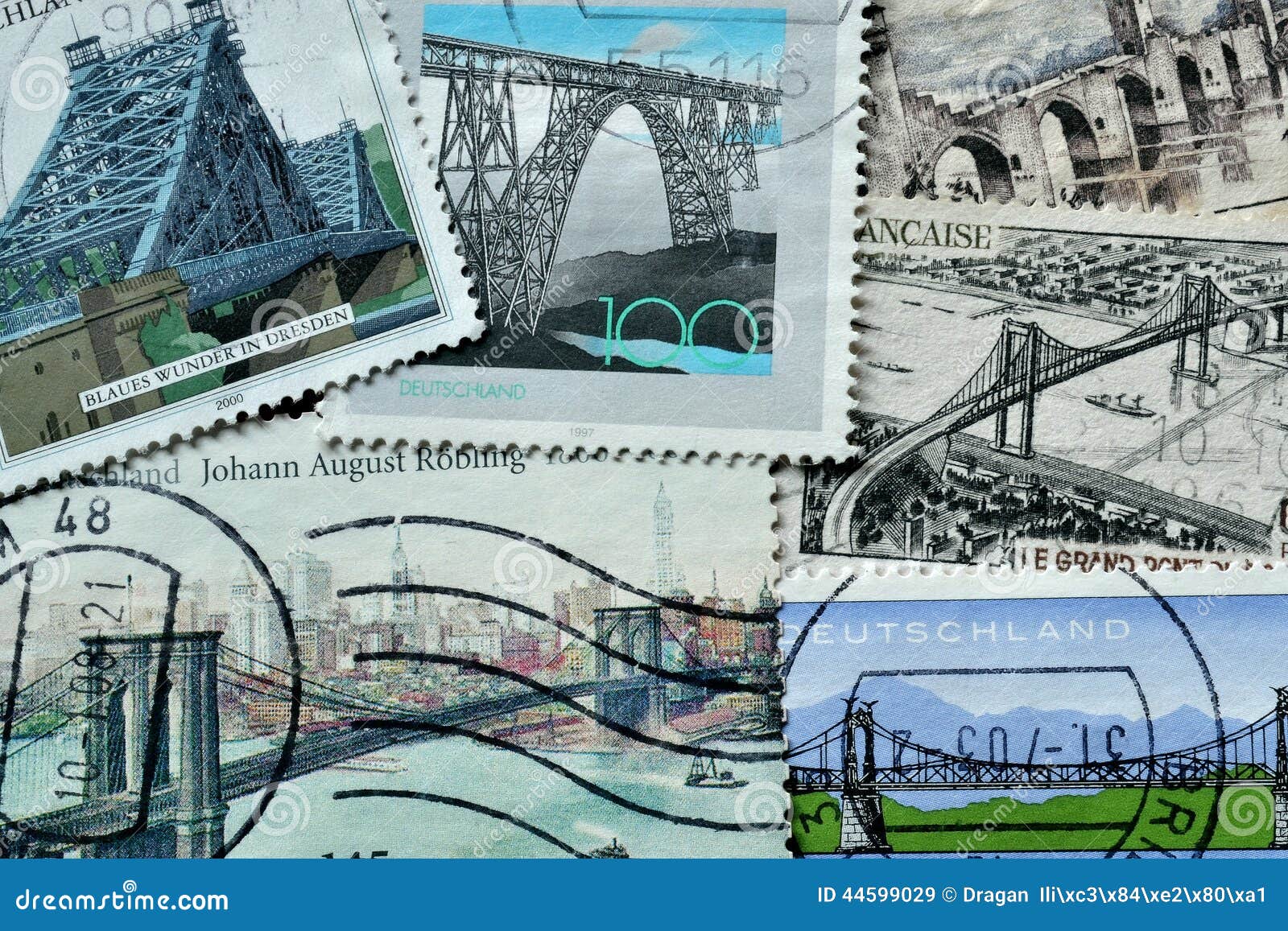 Bridges on stamps editorial stock image. Image of bridges - 44599029