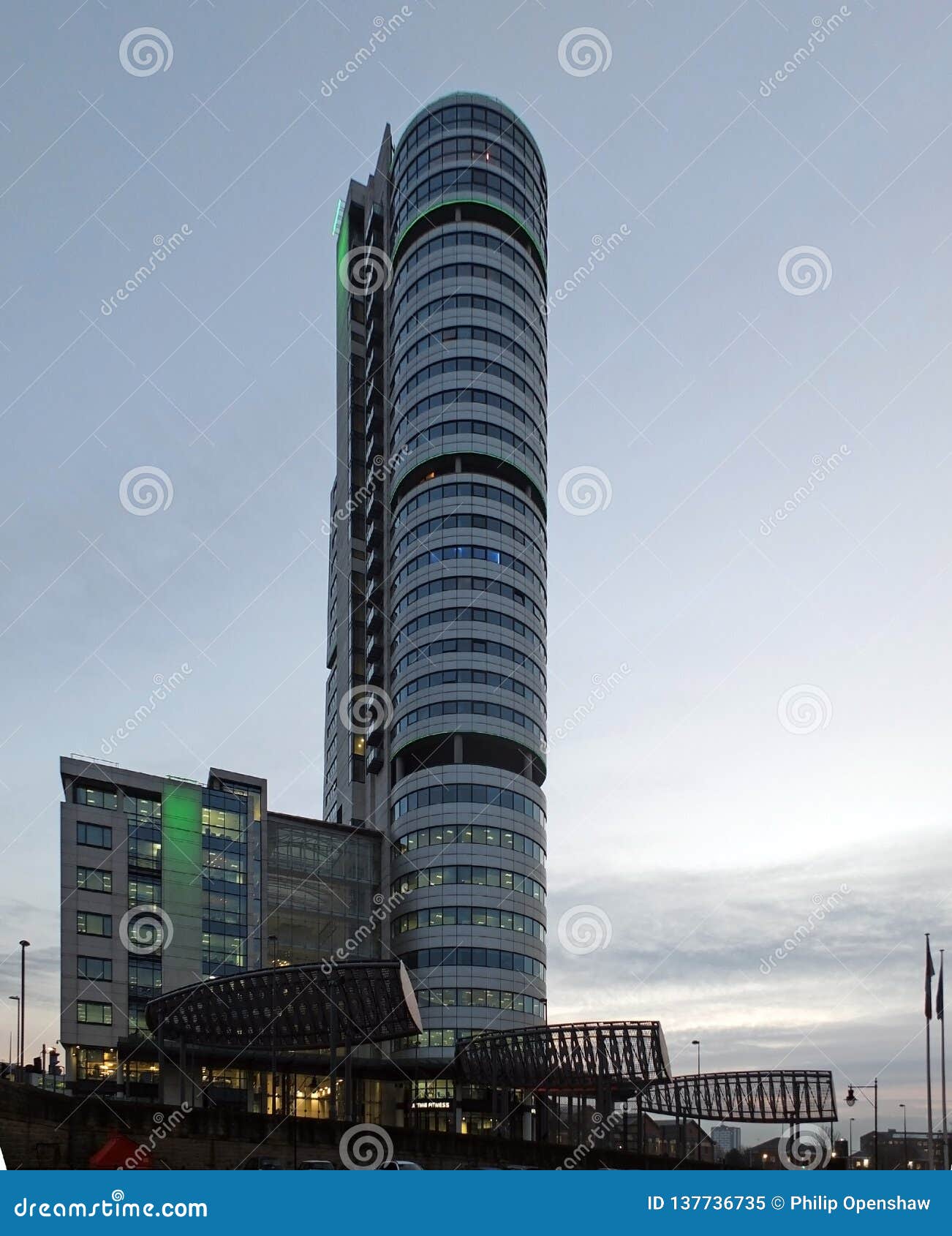 :Bridgewater Place in Leeds Designed by Aedas Architects at Twilight ...