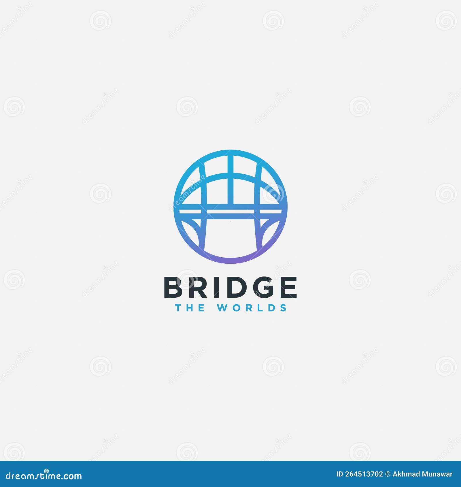 Bridging the World Logo Globe Gradient Stock Vector - Illustration of ...