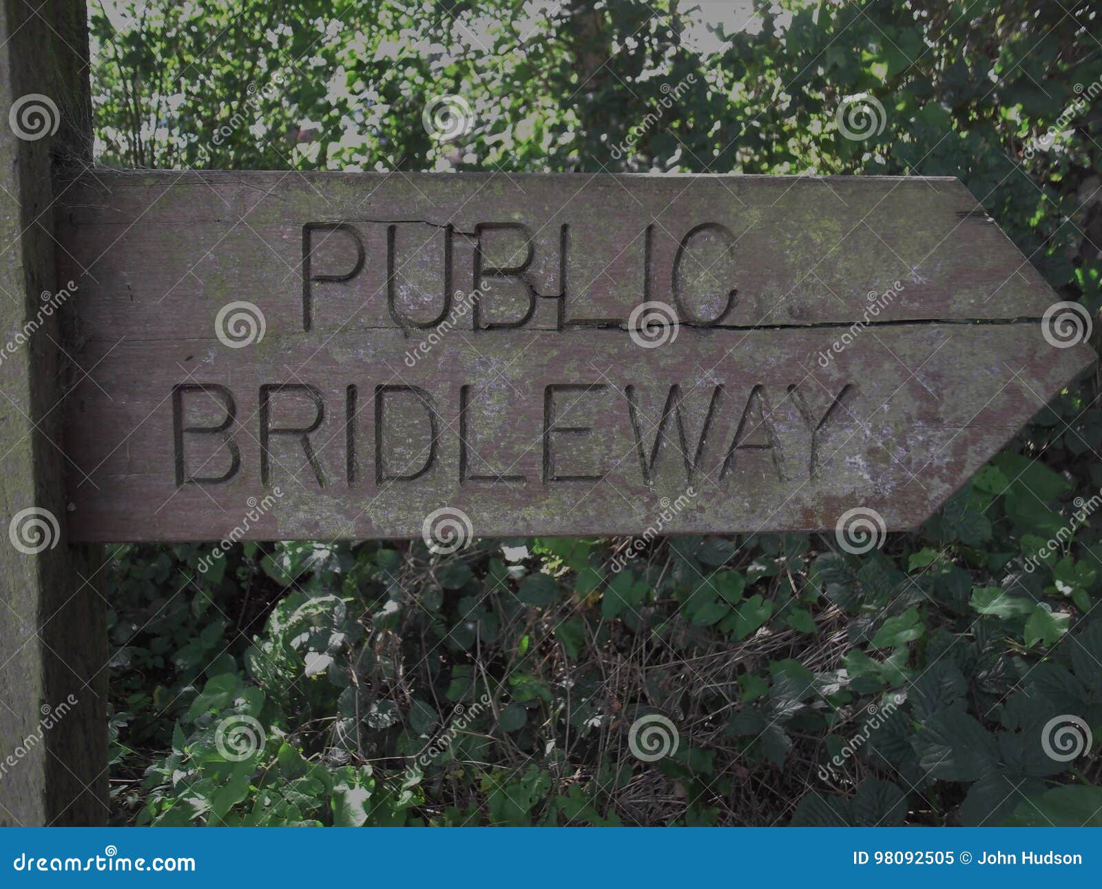 Bridleway sign stock image. Image of pointing, signpost - 98092505