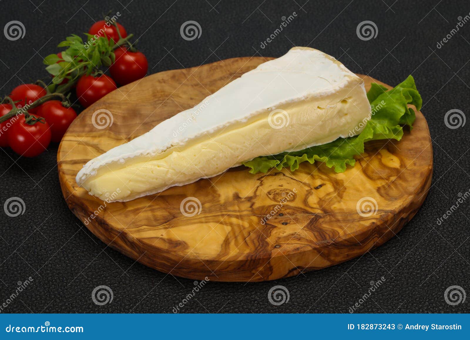 Brie Cheese Triangle Served Salad Stock Image - Image of slice ...