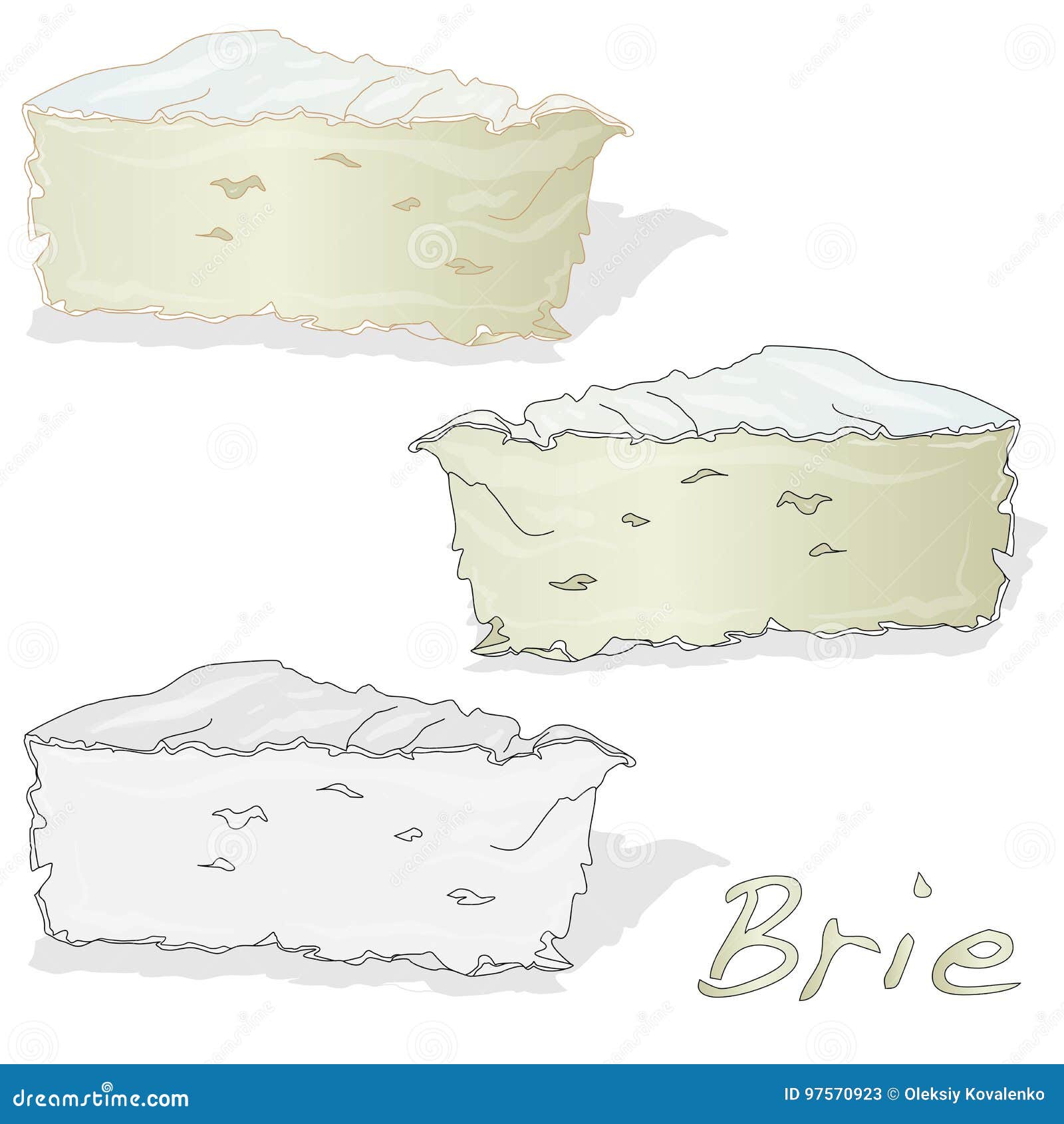 Brie Cheese Vector Isolated Stock Vector - Illustration of cuisine ...