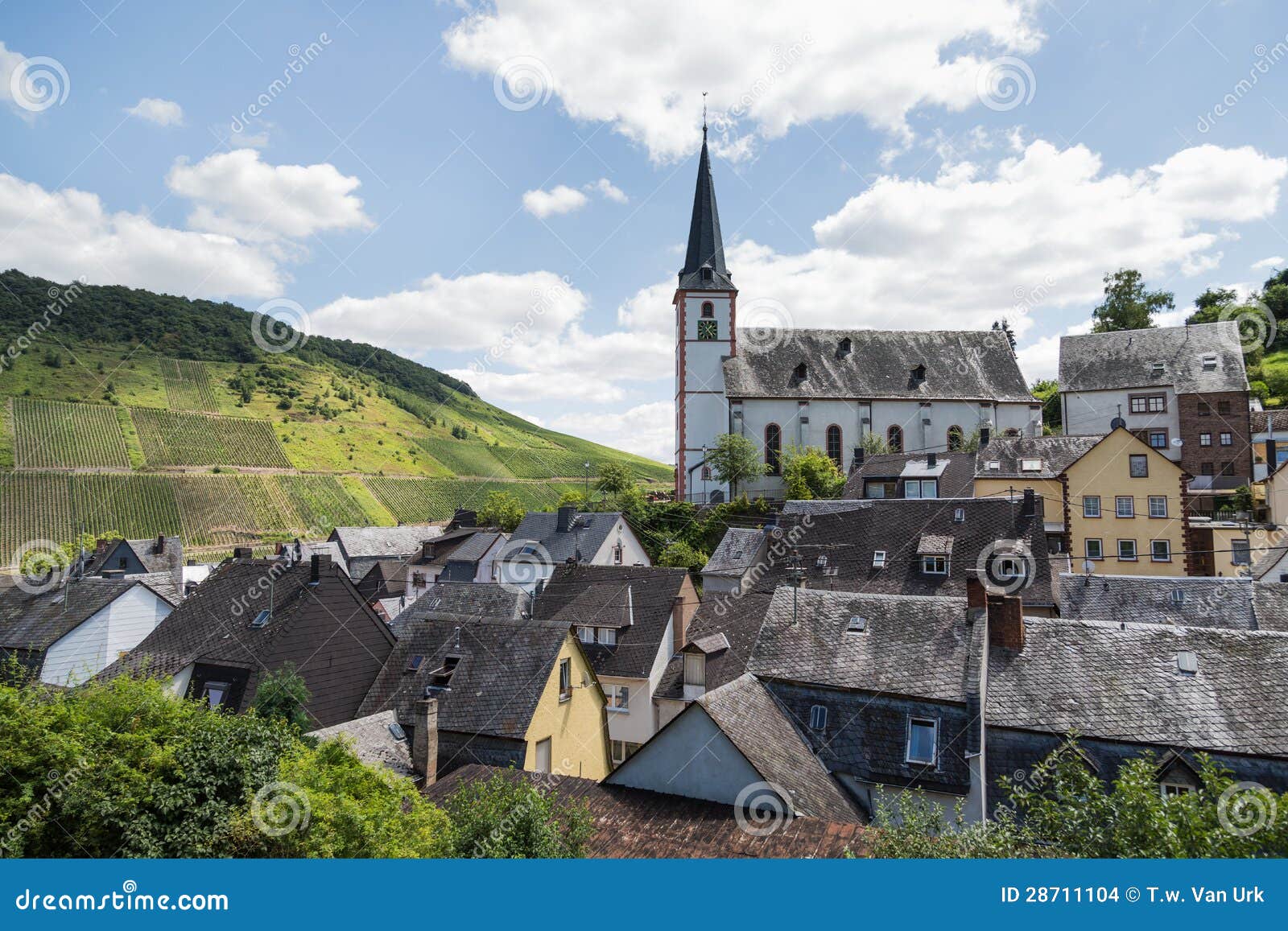 Briedel, a Small Village in the German Mosel Valley Stock Photo - Image ...