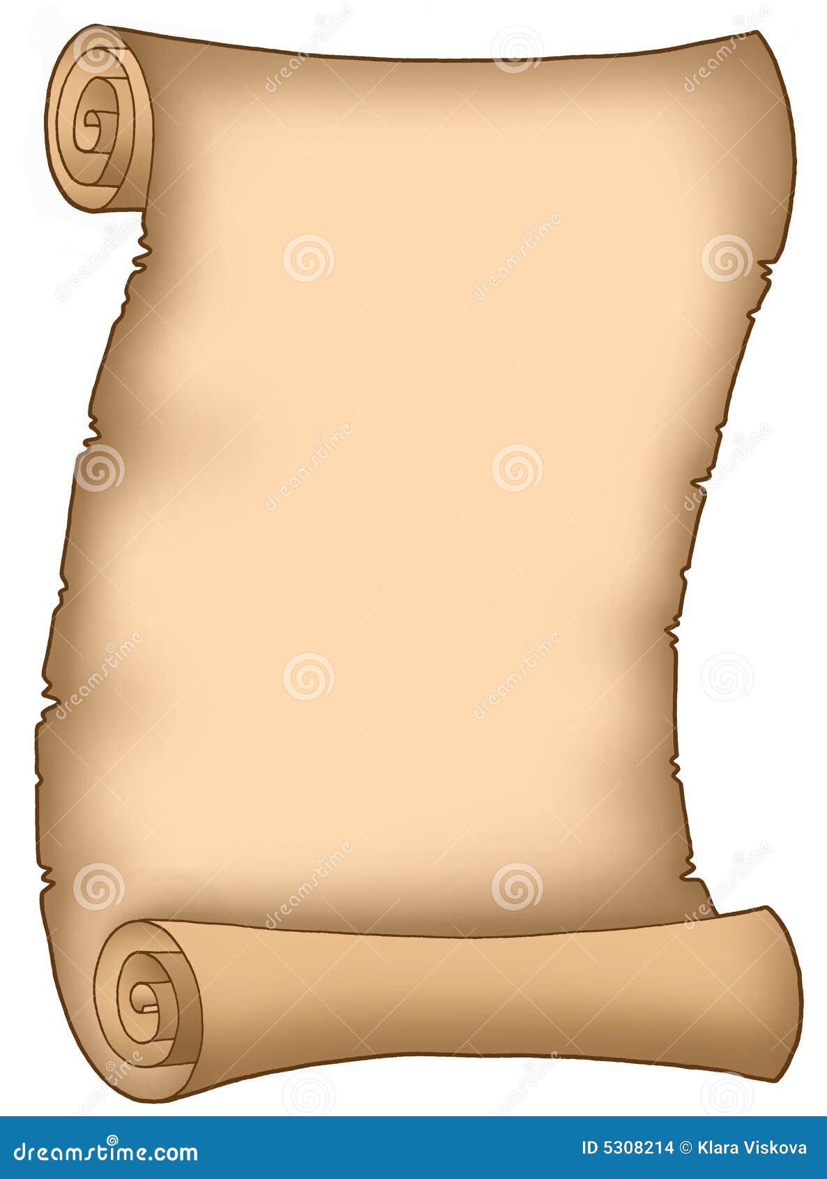 Brief 1 van het perkament stock illustratie. Illustration of tekst ...