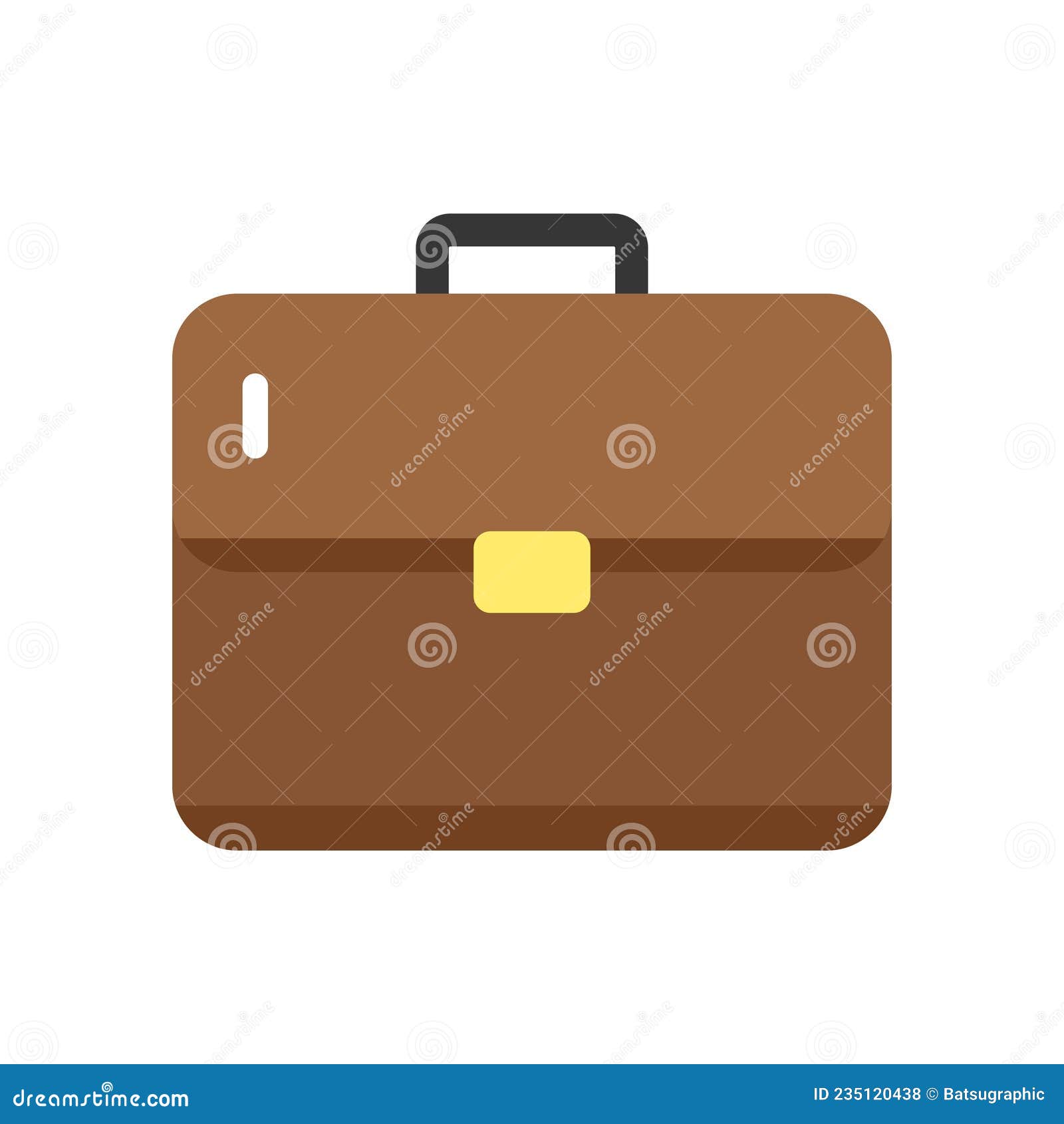 Brief Case Flat Clipart Vector Illustration Stock Vector - Illustration ...