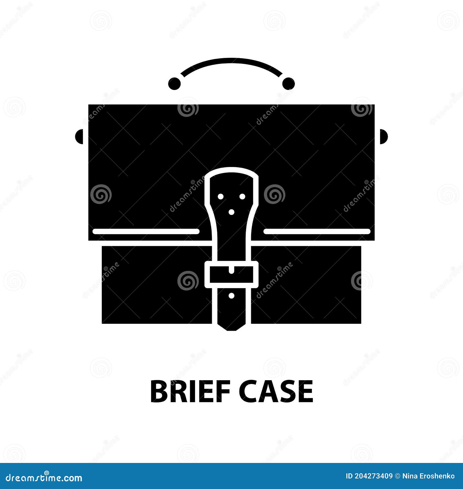 Brief Case Icon, Black Vector Sign with Editable Strokes, Concept ...