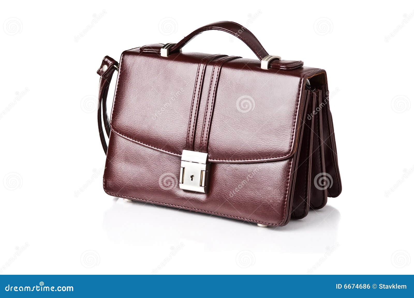 Brief Case Isolated on White Stock Photo - Image of carry, office: 6674686