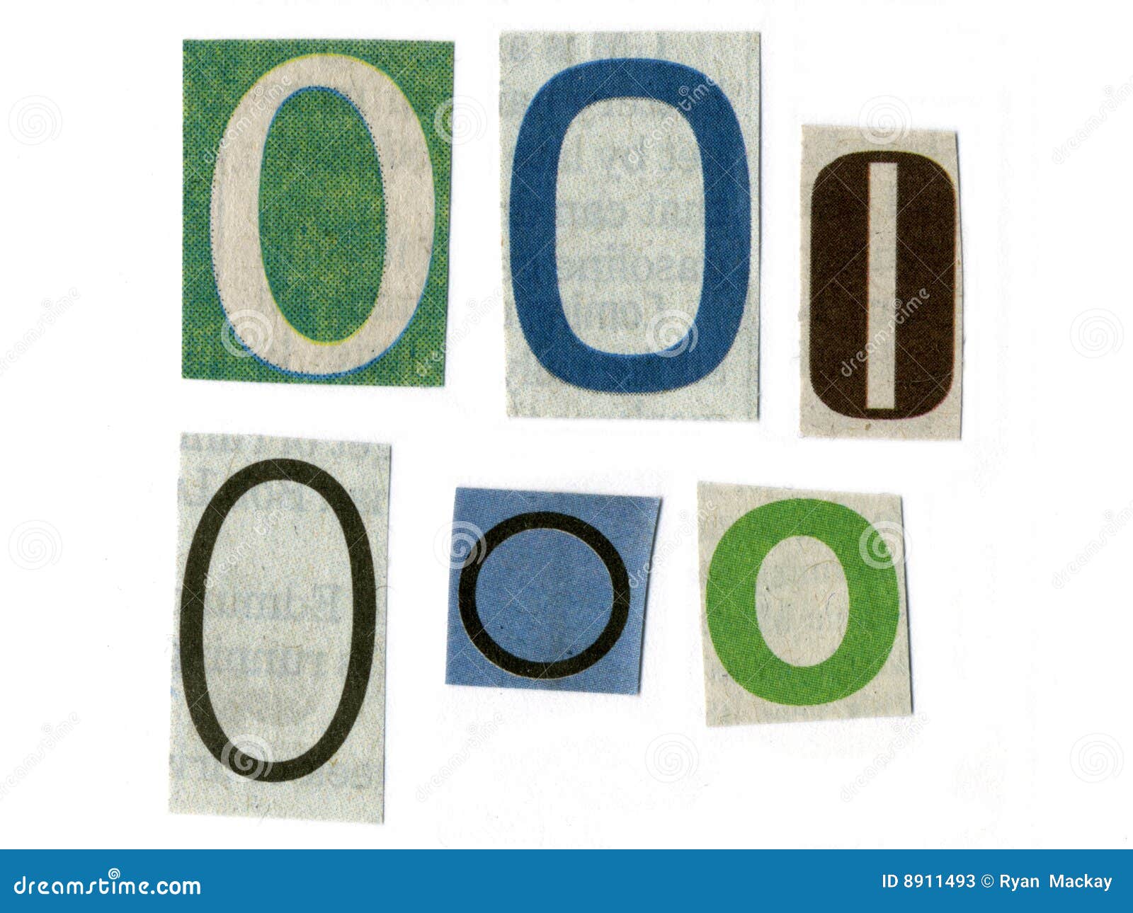 Brief Die Van Krantenpapier Wordt Gesneden Stock Afbeelding - Image of ...