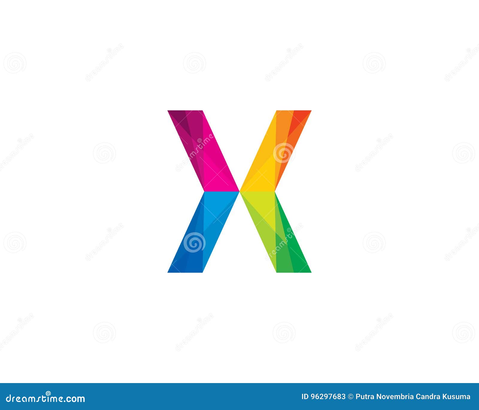 Brief X Pictogram Logo Design Element Vector Illustratie - Illustration ...