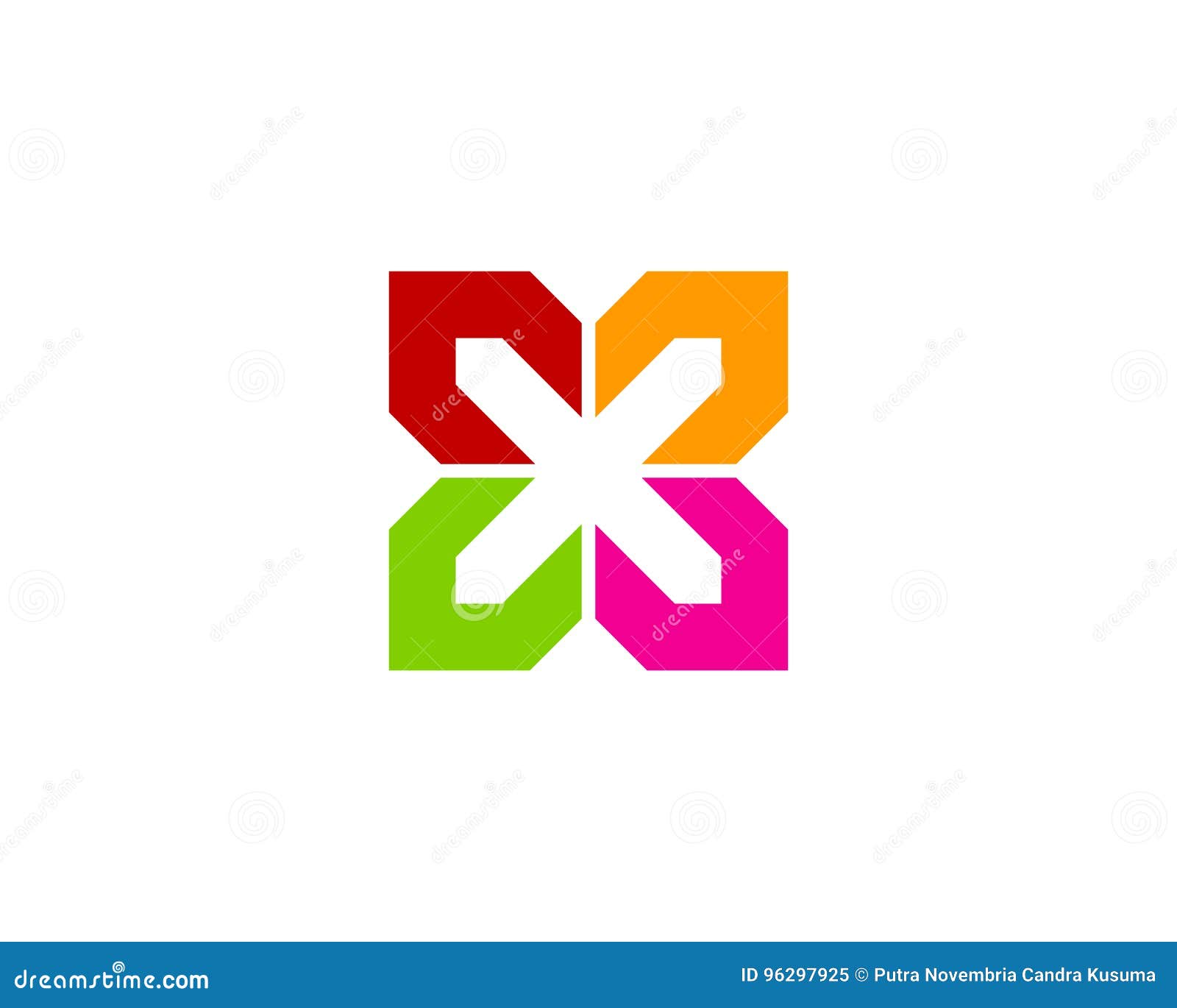 Brief X Pictogram Logo Design Element Vector Illustratie - Illustration ...