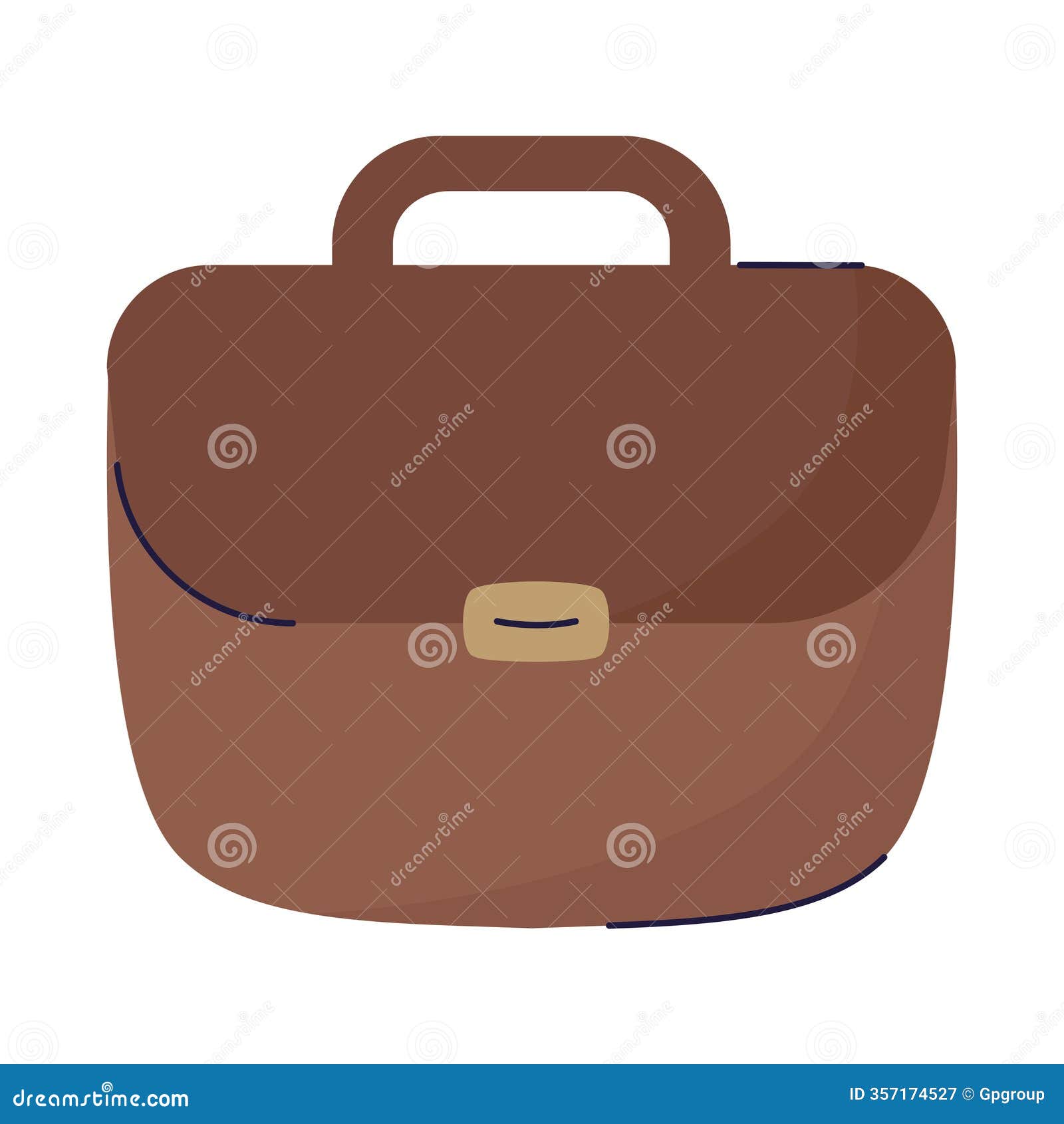 Practical Briefcase Handle Icon Vector Illustration | CartoonDealer.com ...