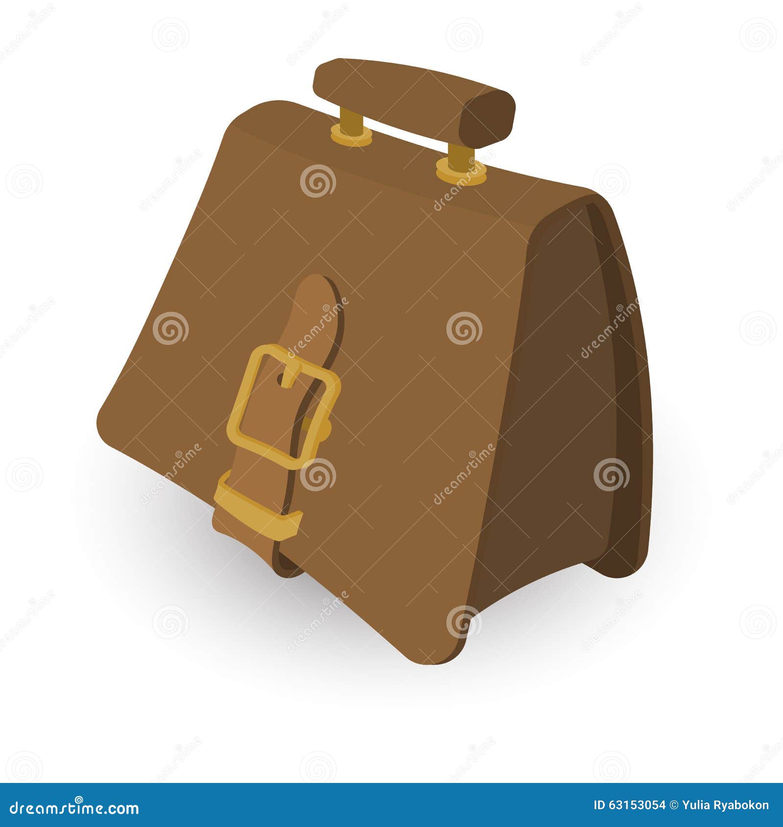 Briefcase Brown Cartoon Illustration Stock Vector - Illustration of ...