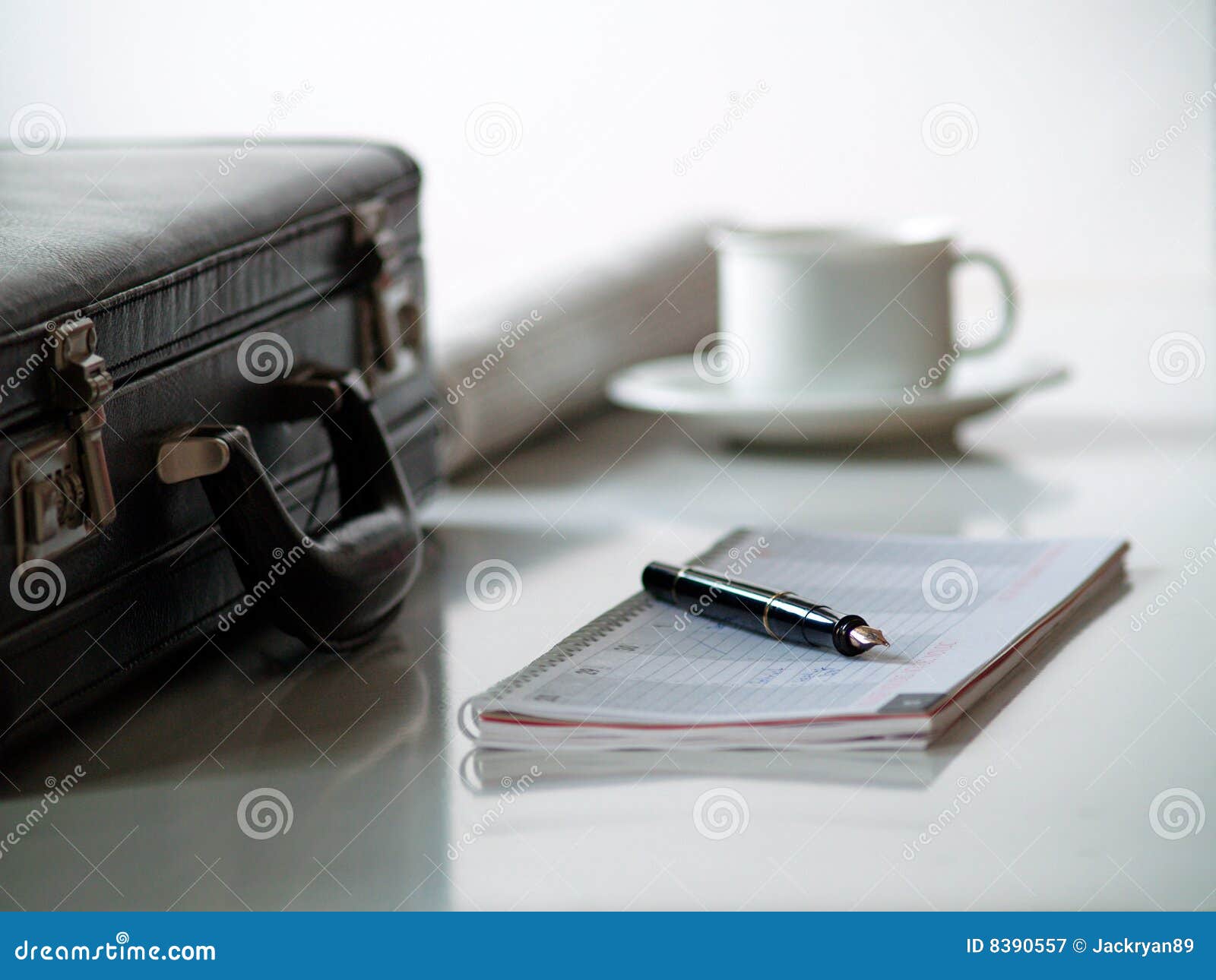 Briefcase with calendar stock image. Image of schedule - 8390557