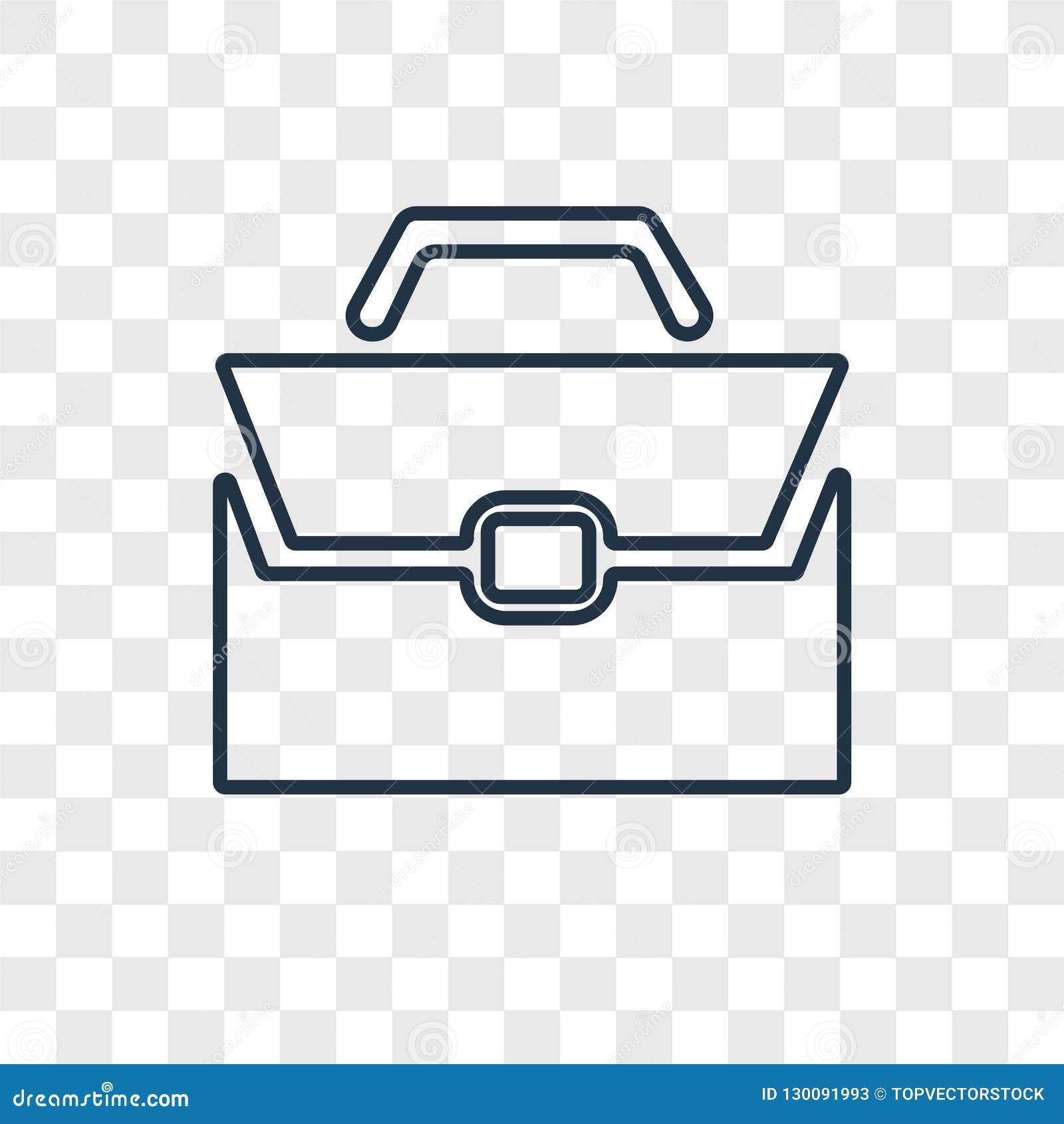 Briefcase Concept Vector Linear Icon Isolated on Transparent Background ...