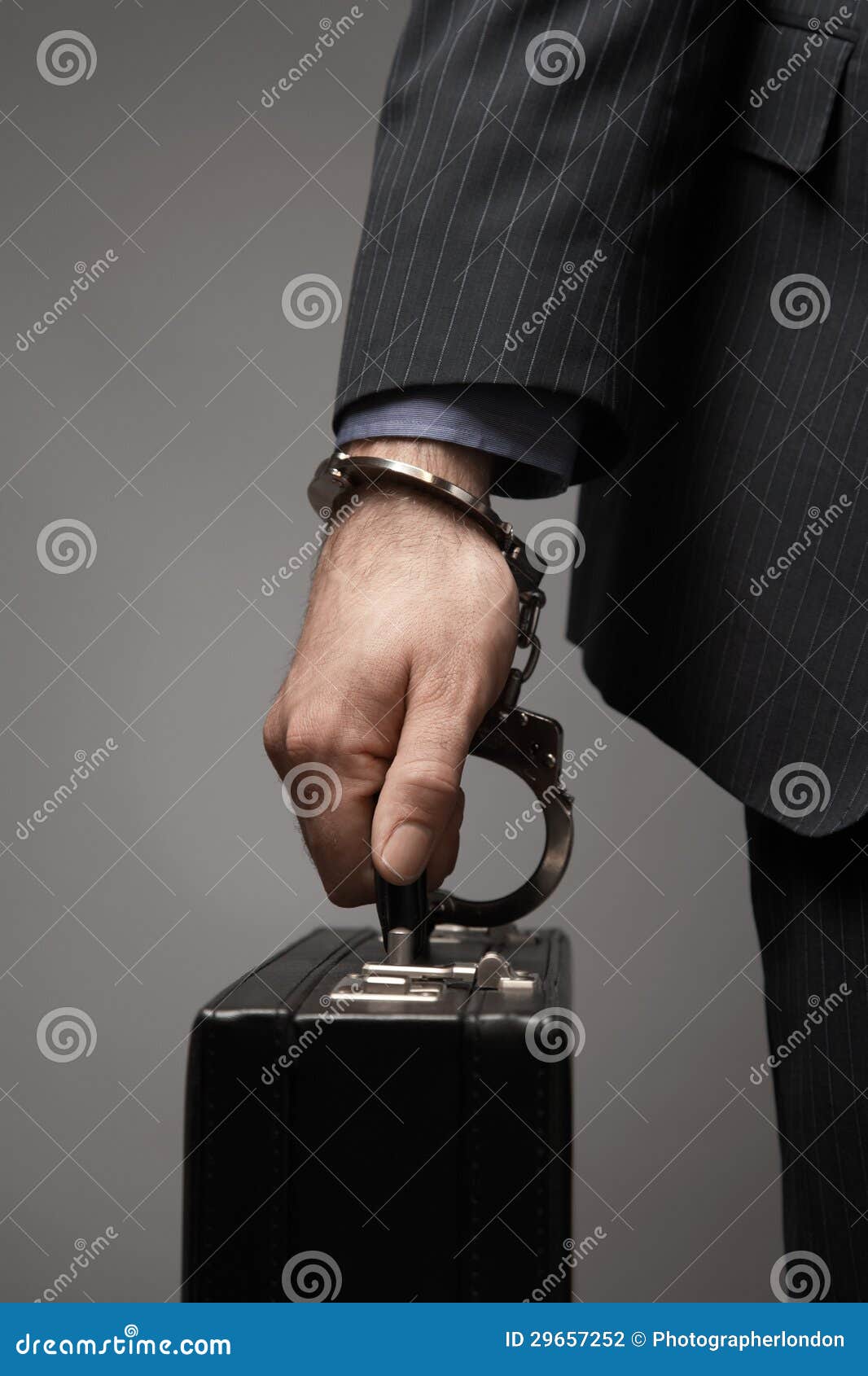 Briefcase Handcuffed To Businessman S Wrist Stock Photo - Image of ...