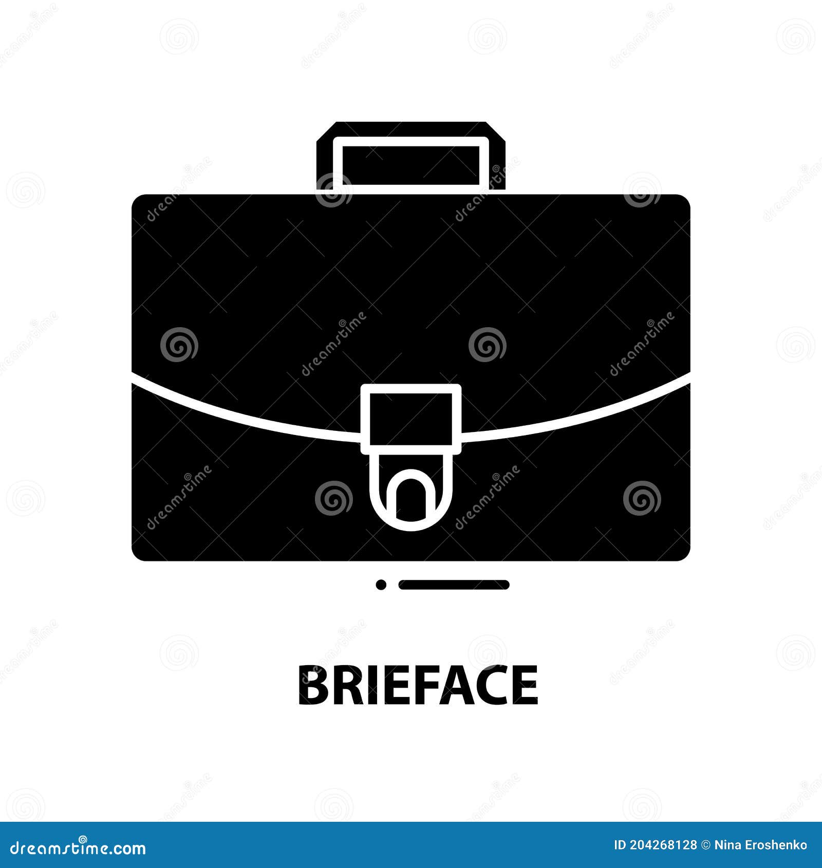 Briefcase Icon, Black Vector Sign with Editable Strokes, Concept ...
