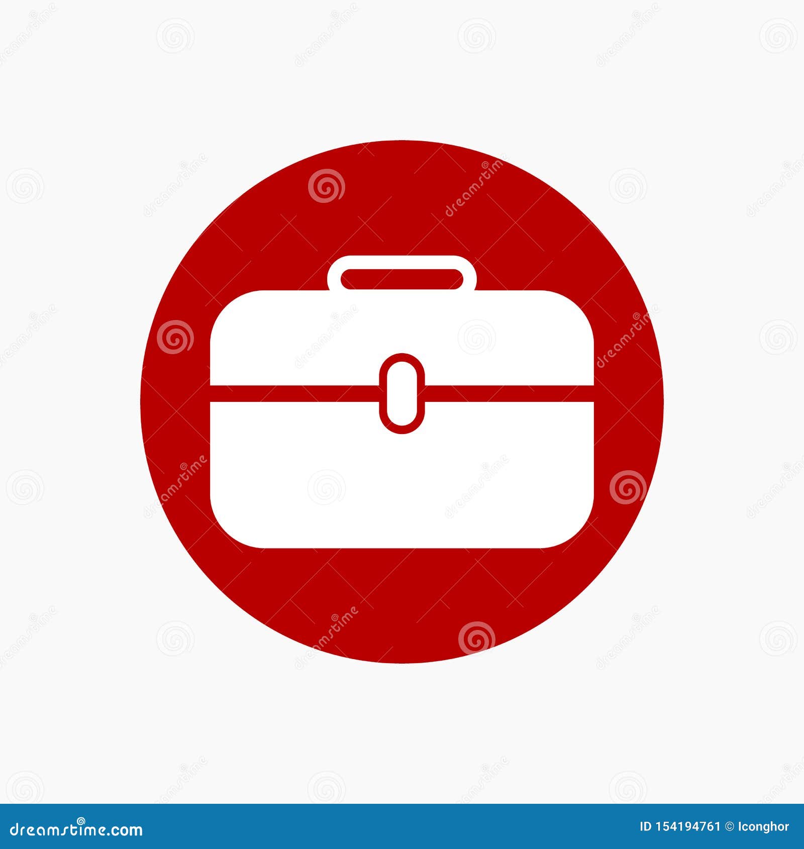 Briefcase Icon. Colorful Button Style Vector. Stock Vector ...
