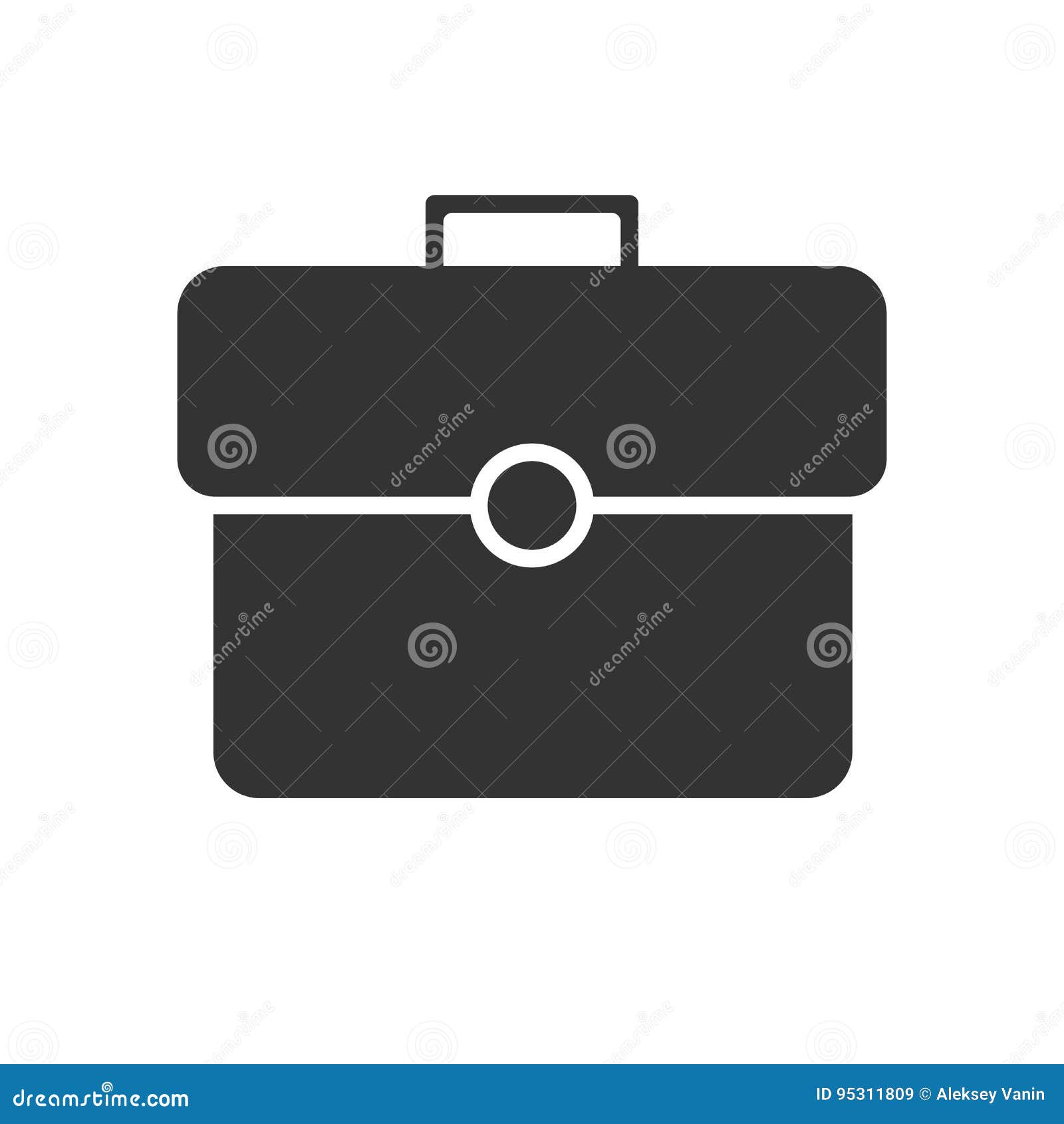 Briefcase Icon Isolated on White Stock Vector - Illustration of luggage ...