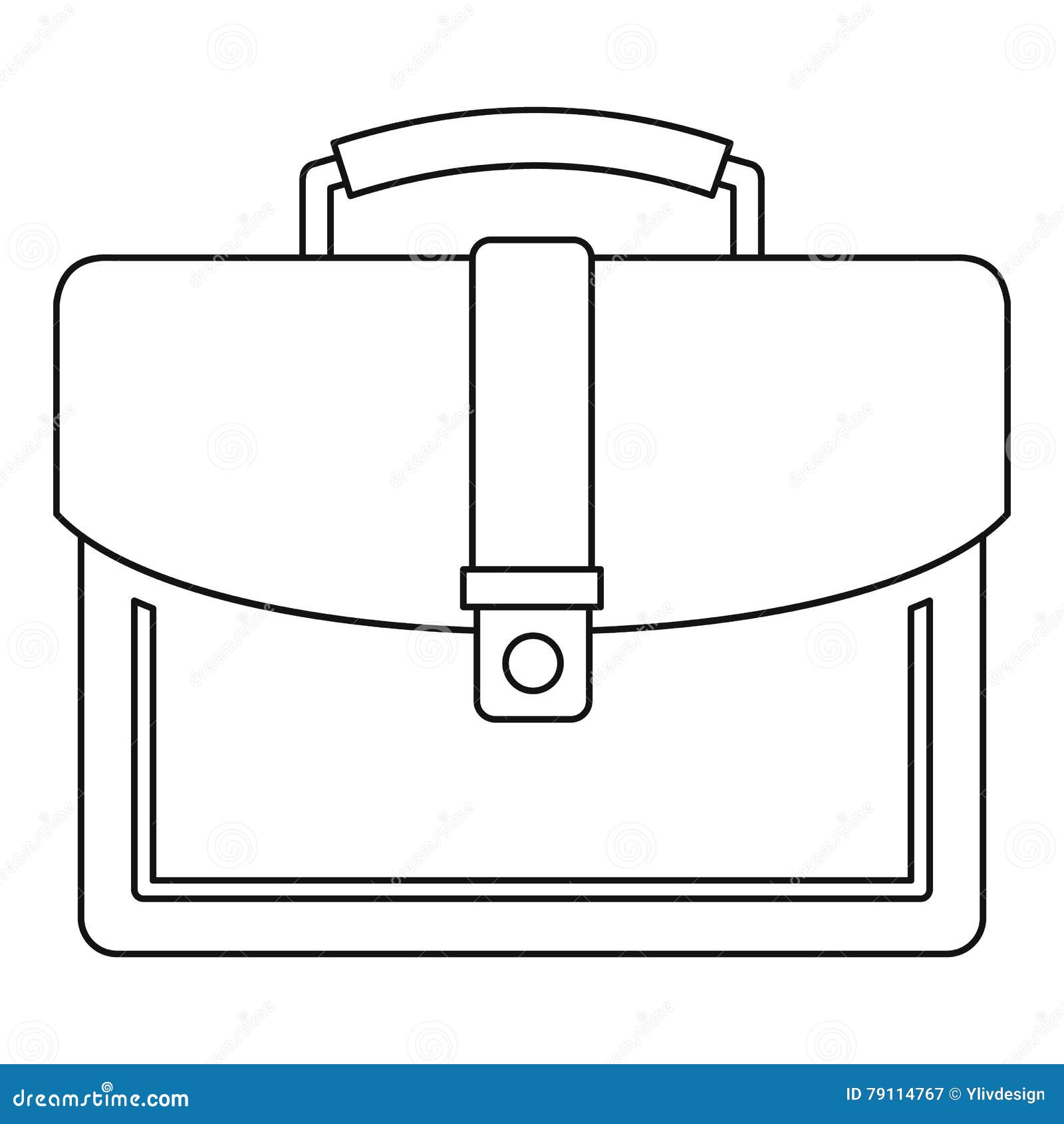 Briefcase Icon, Outline Style Stock Vector - Illustration of ...