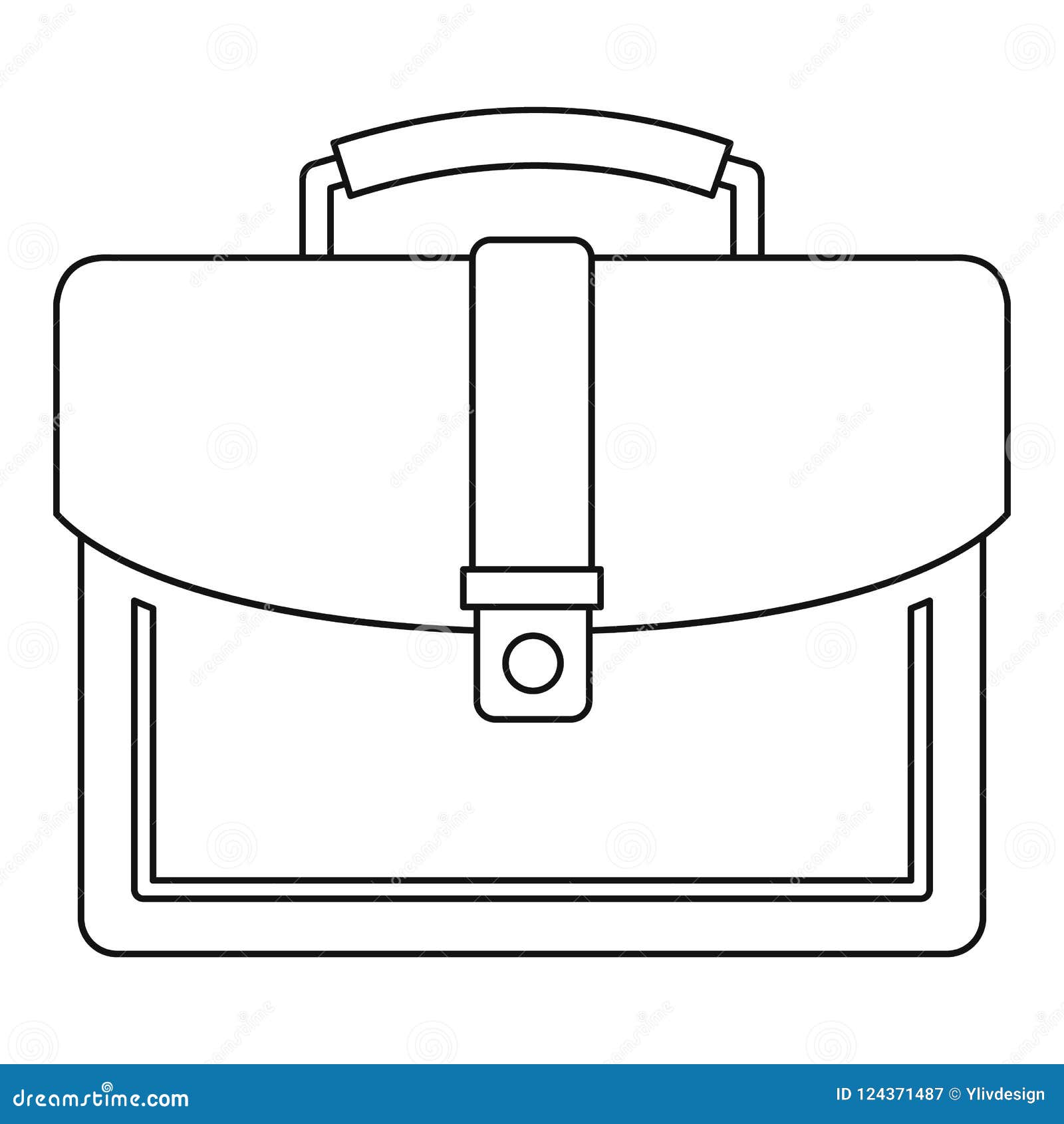 Briefcase Icon, Outline Style Stock Illustration - Illustration of ...