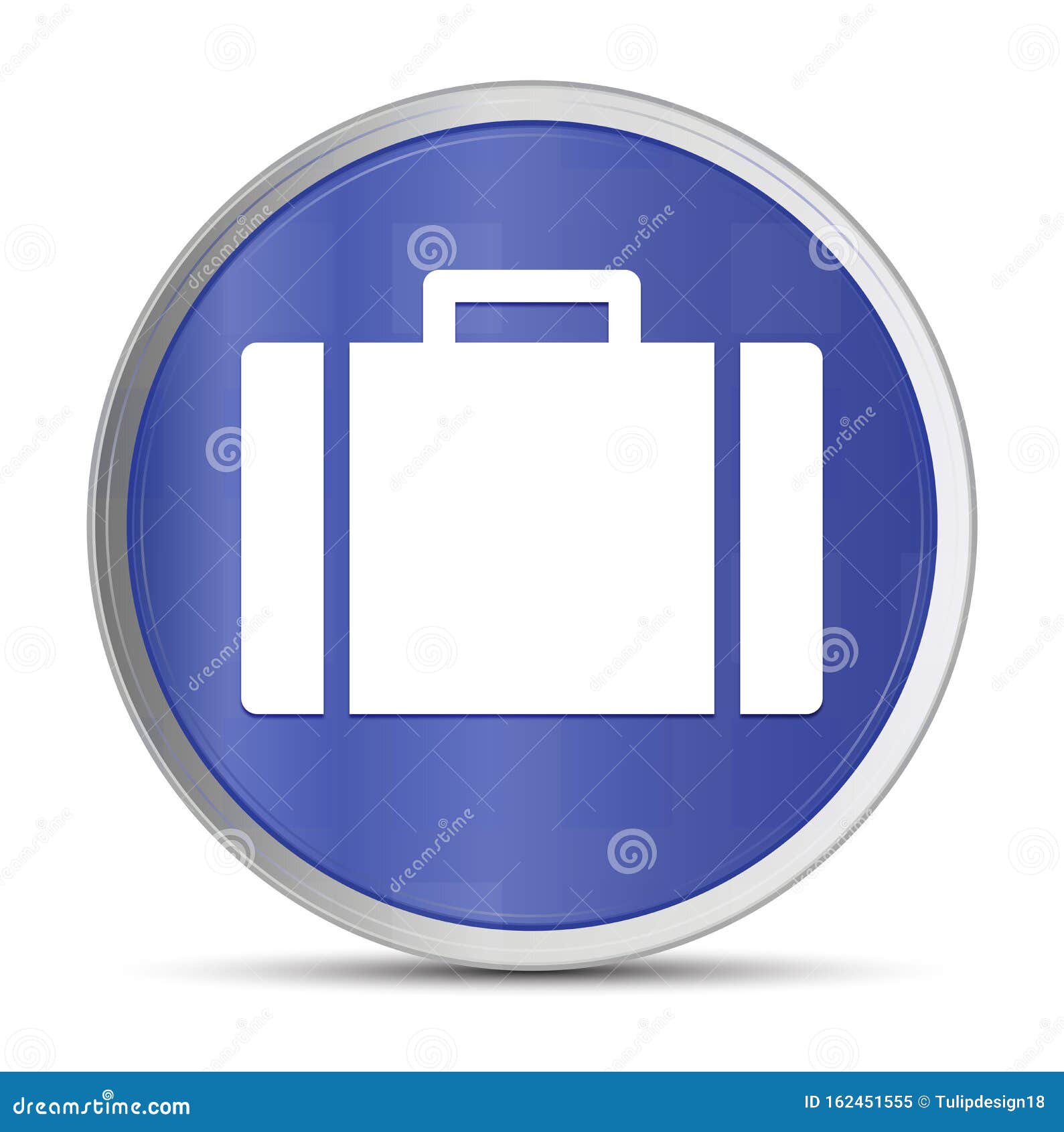 Briefcase Icon Prime Blue Round Button Vector Illustration Design ...